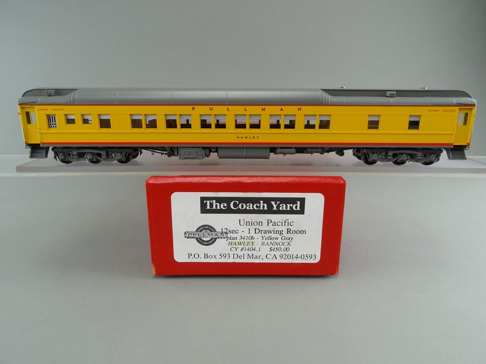 HO Brass Model - TCY 1404.1 UP Union Pacific 12-1 Sleeper Hawley - F/P ...