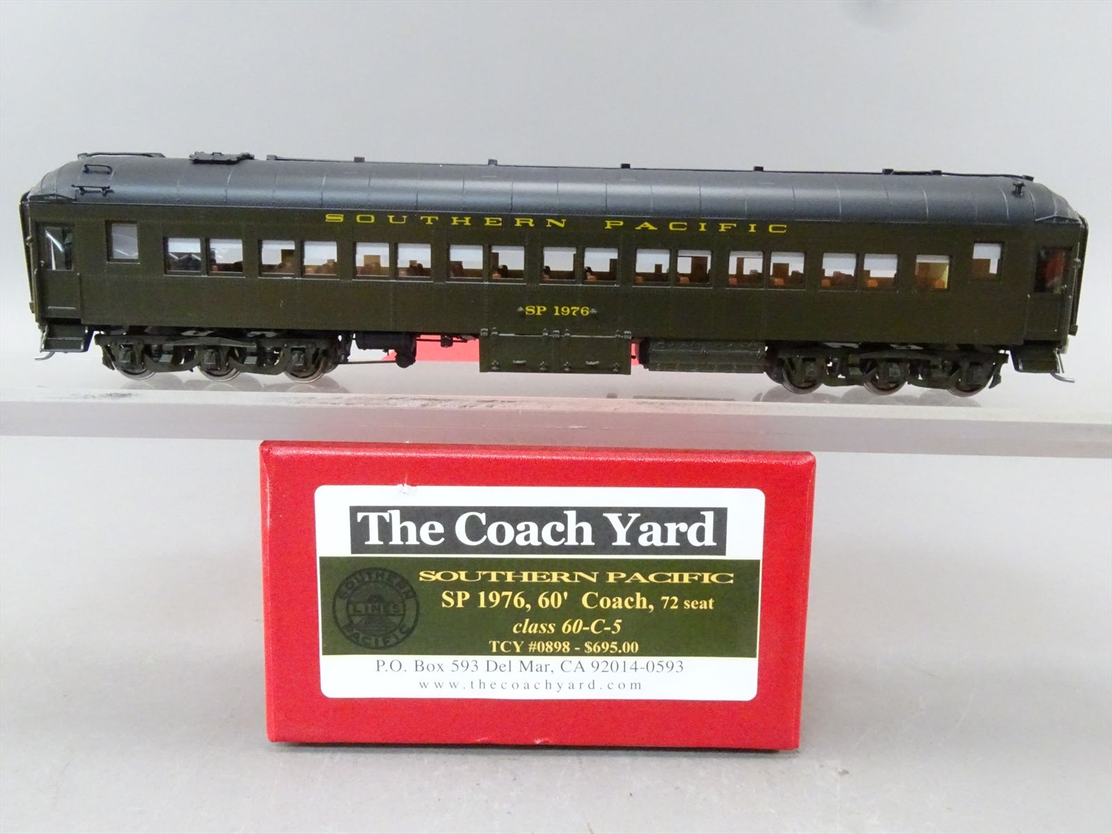 HO Brass Model - TCY 0898 SP Southern Pacific 60' Coach 72 Seat 60-C-5 ...