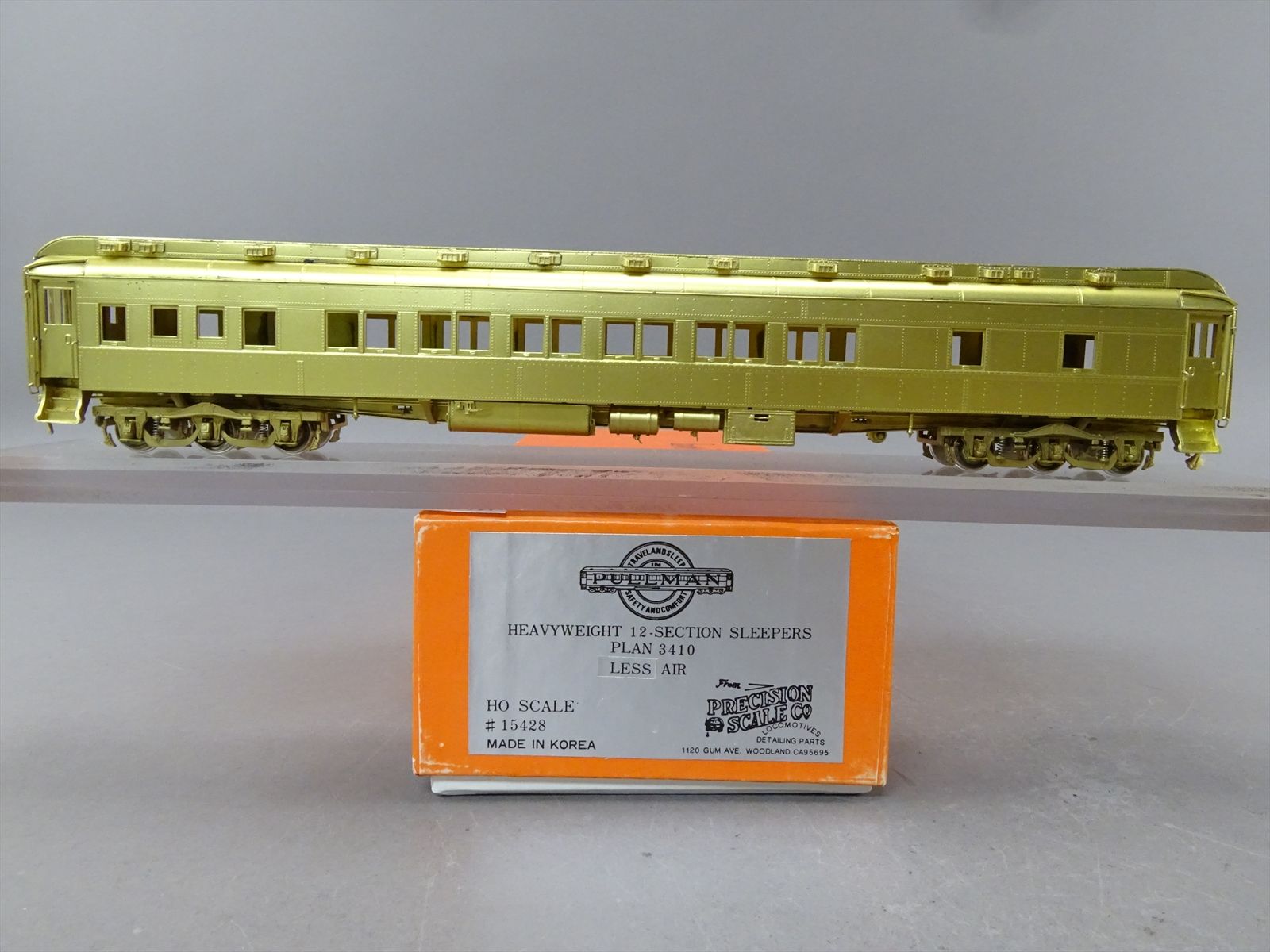 HO Brass Model - PSC 15428 Pullman HW 12-Section Sleeper Plan 3410 Less ...