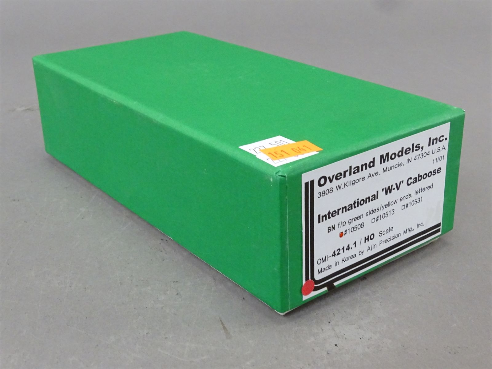 HO Brass Model - OMI 4214.1 BN Burlington Northern International W-V Wide Vision Caboose #10508 ...