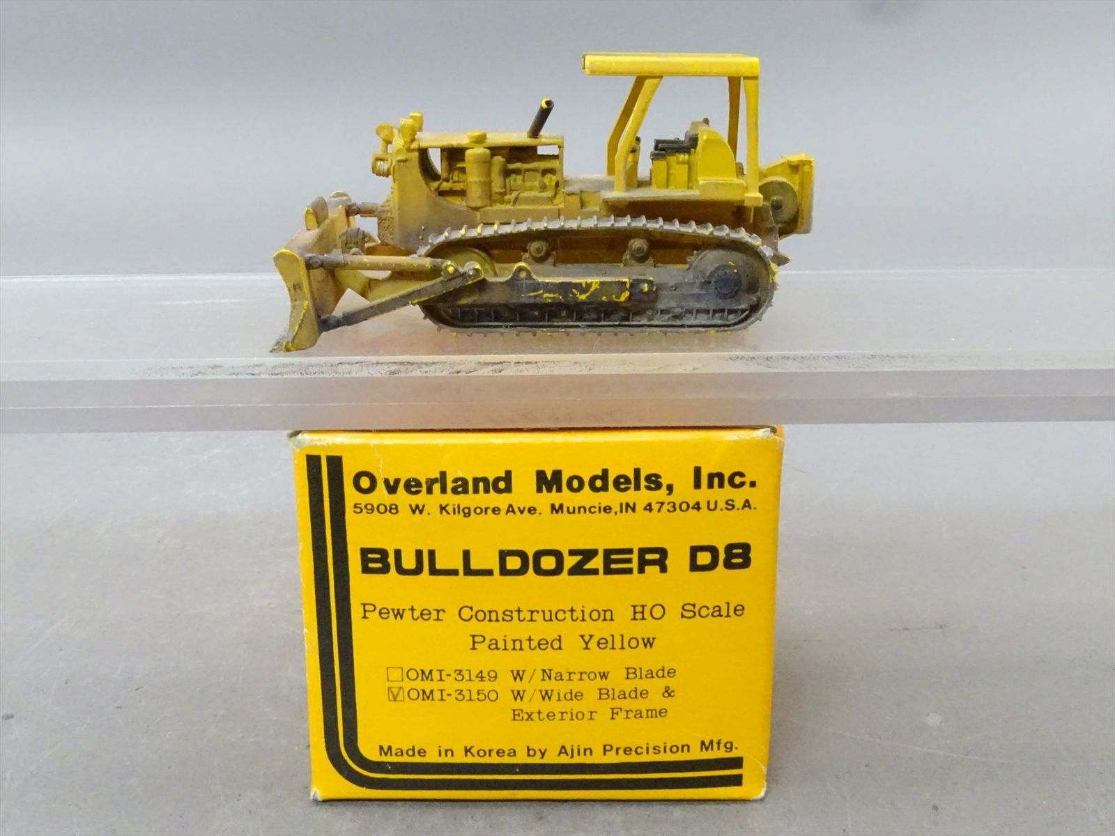 HO Pewter Model - OMI 3150 Bulldozer D8 Yellow w/ Wide Blade + Exterior ...