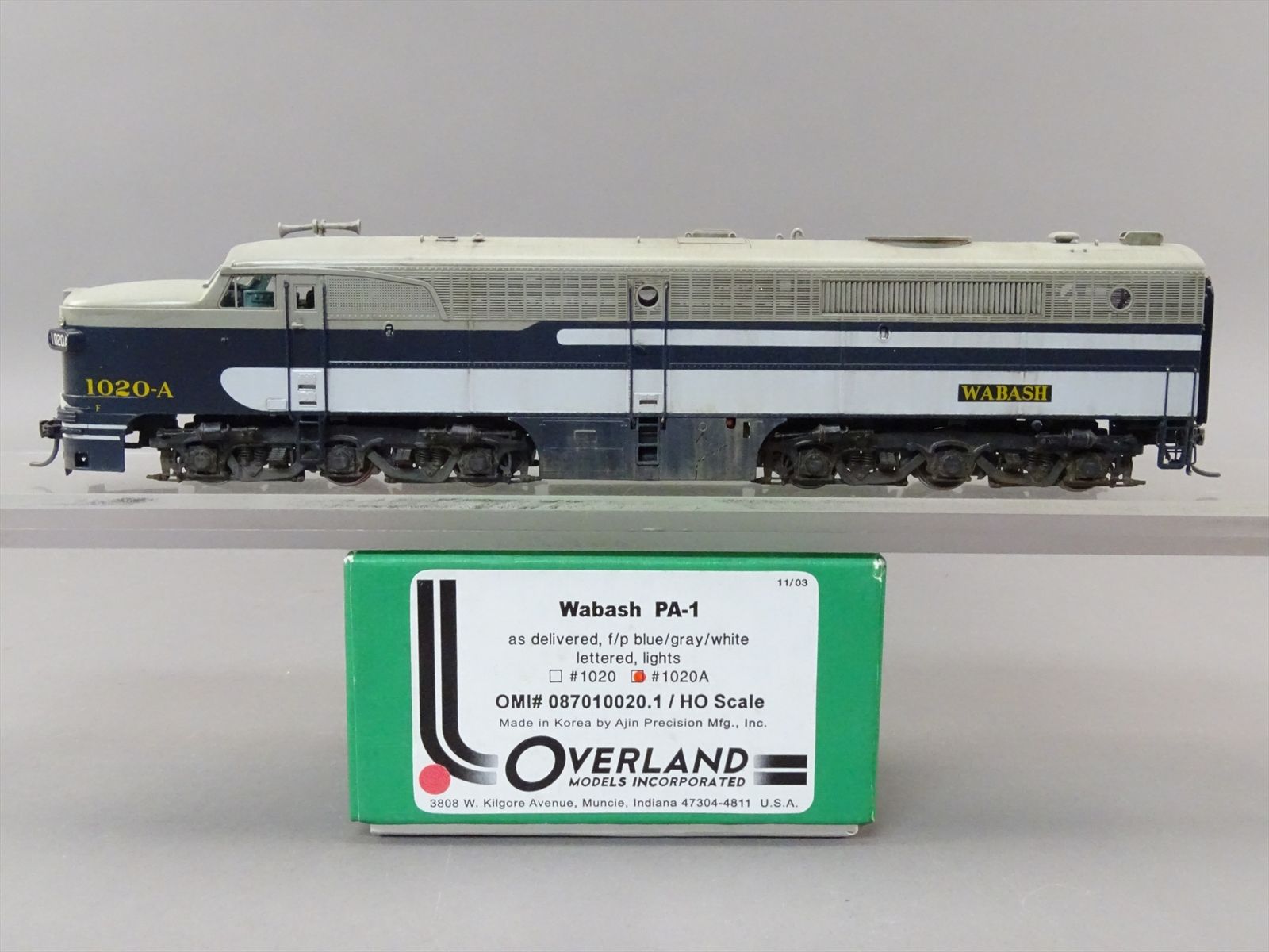 HO Brass Model - OMI 087010020.1 WAB Wabash PA-1 #1020A As Delivered ...