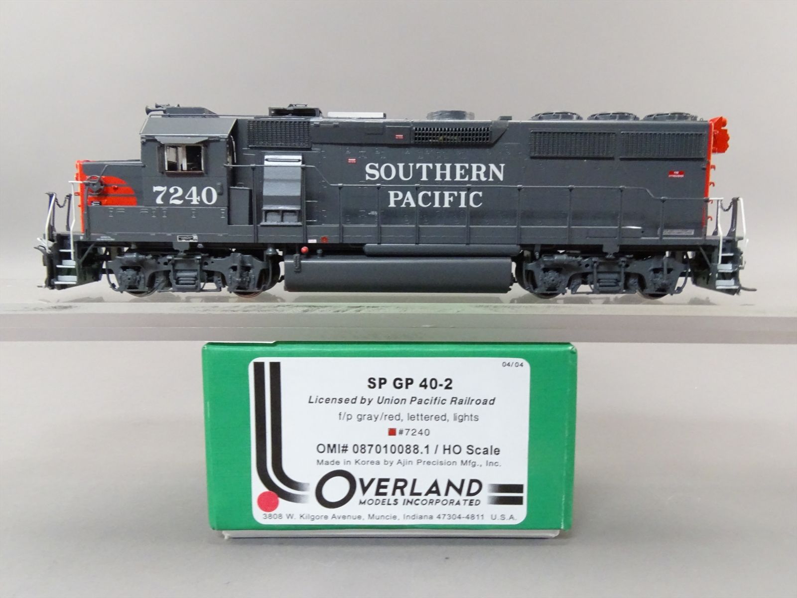 HO Brass Model - OMI 087010088.1 SP Southern Pacific GP40-2 #7240 - F/P - 2004 Run - Ajin