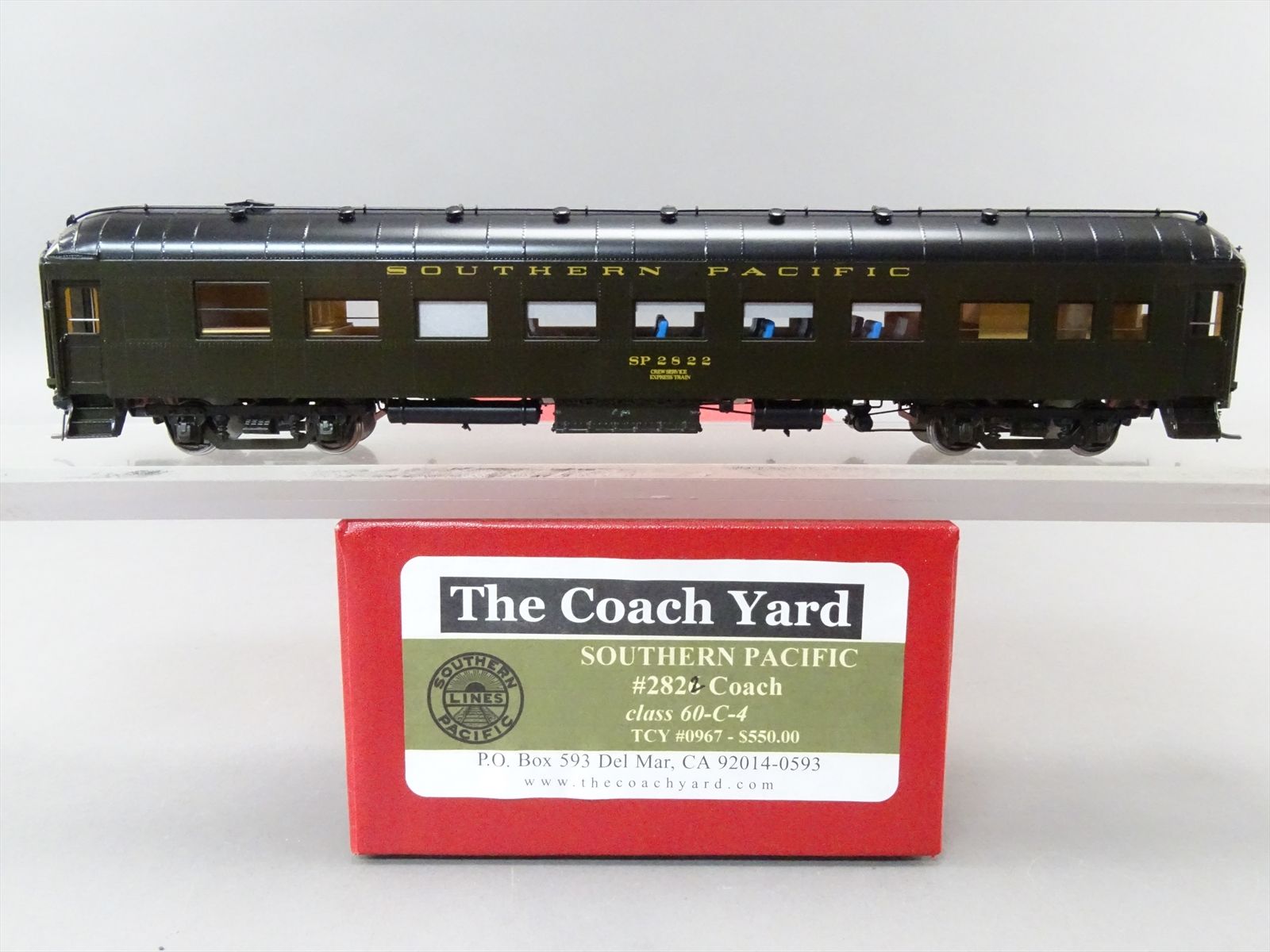 HO Brass Model - TCY 0967 SP Southern Pacific Coach Crew Car Service ...