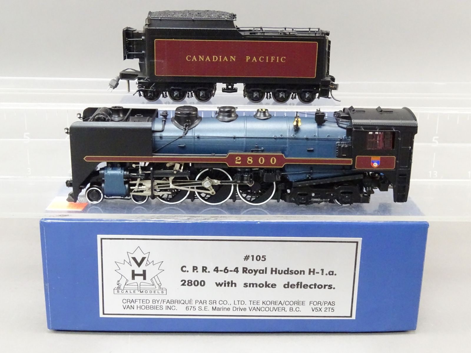 HO Brass Model - VH Van 105 CP CPR Canadian Pacific H-1a Royal Hudson 4 ...