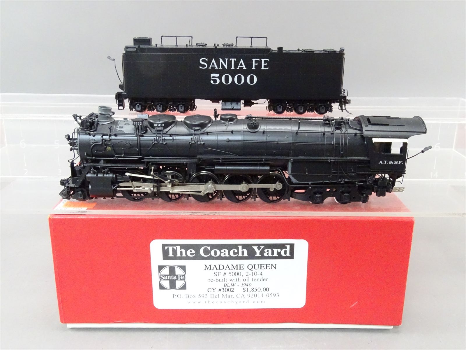 HO Brass Model - TCY 3002 AT&SF Santa Fe 2-10-4 Madame Queen #5000 ...
