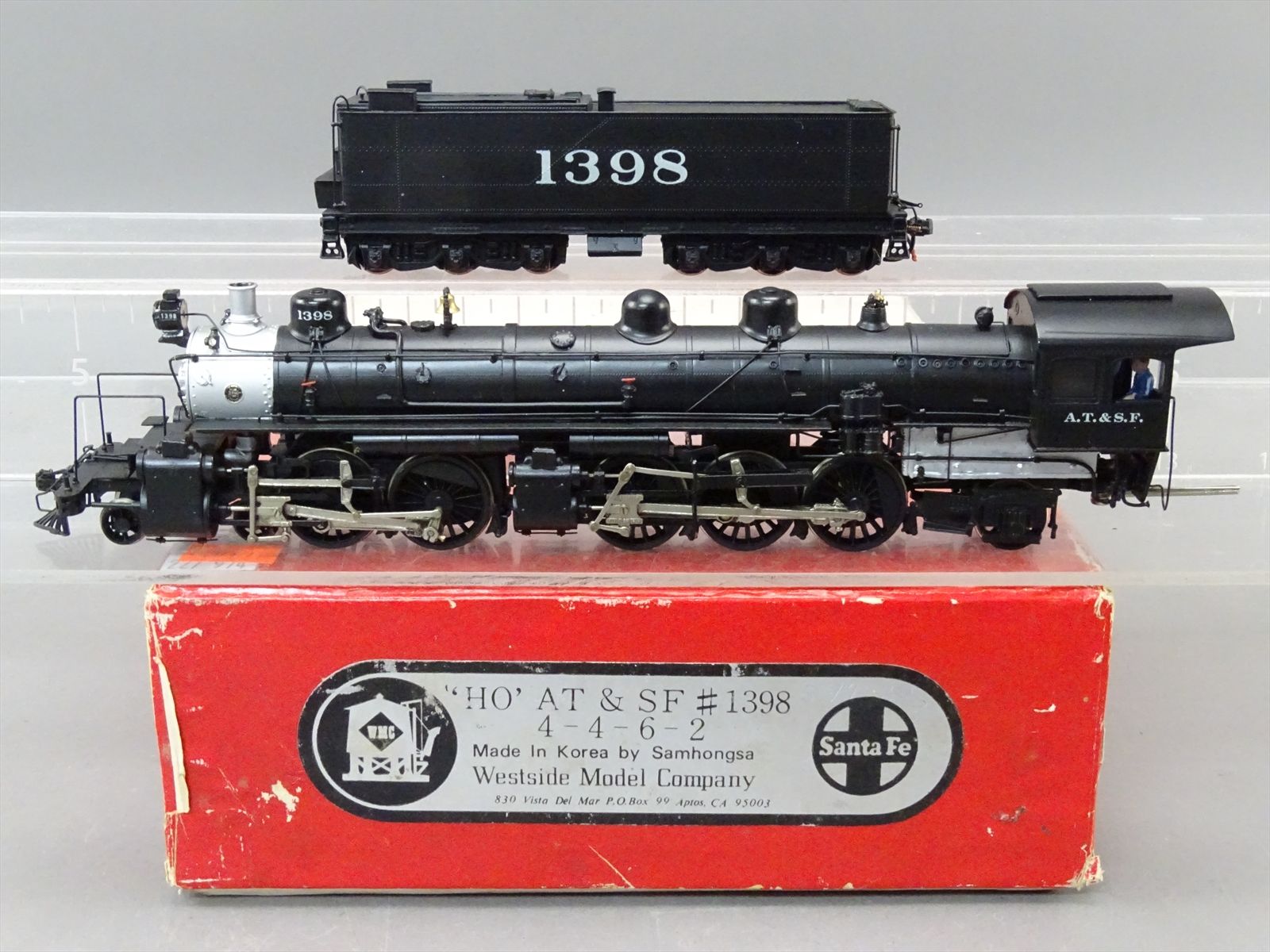 HO Brass Model - WMC AT&SF Santa Fe 4-4-6-2 #1398 - Custom - 1979 Run - Samhongsa