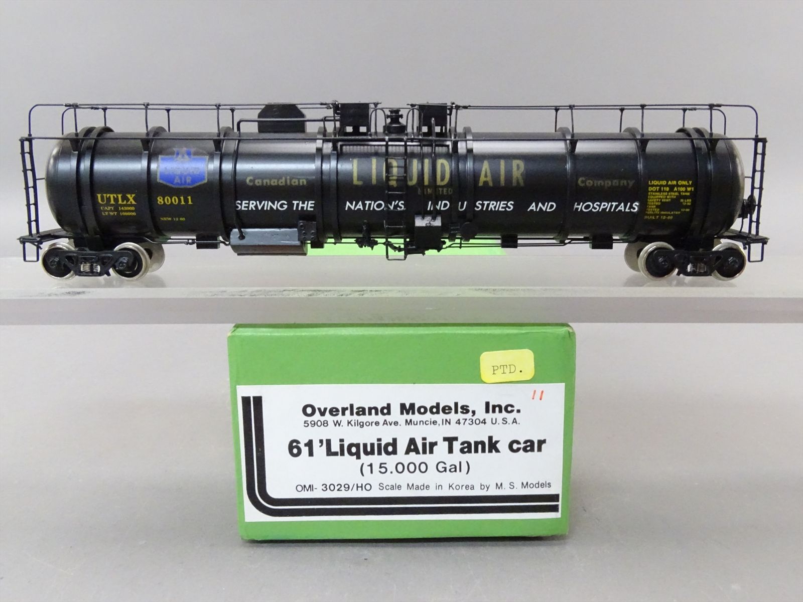 HO Brass Model - OMI 3029 UTLX Canadian Liquid Air Company 61' Liquid ...