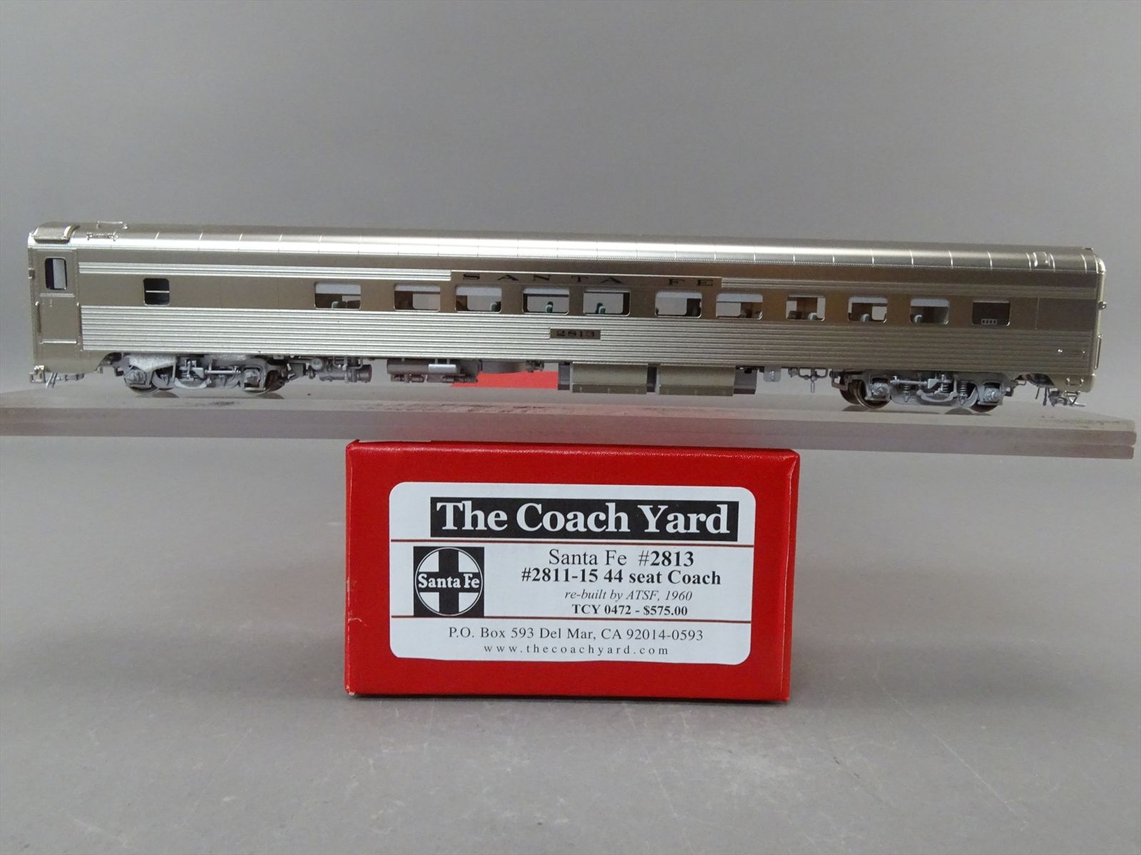 HO Brass Model - TCY 0472 AT&SF Santa Fe 44 Seat Rebuilt Coach #2813 ...