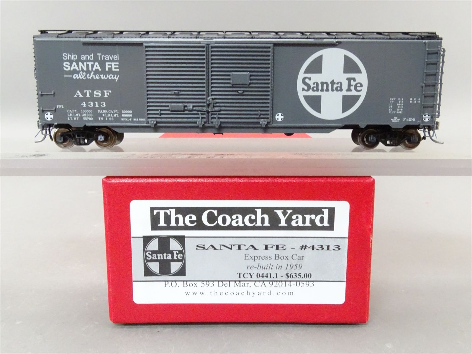 HO Brass Model - TCY 0441.1 AT&SF Santa Fe Express Boxcar Box Car ...