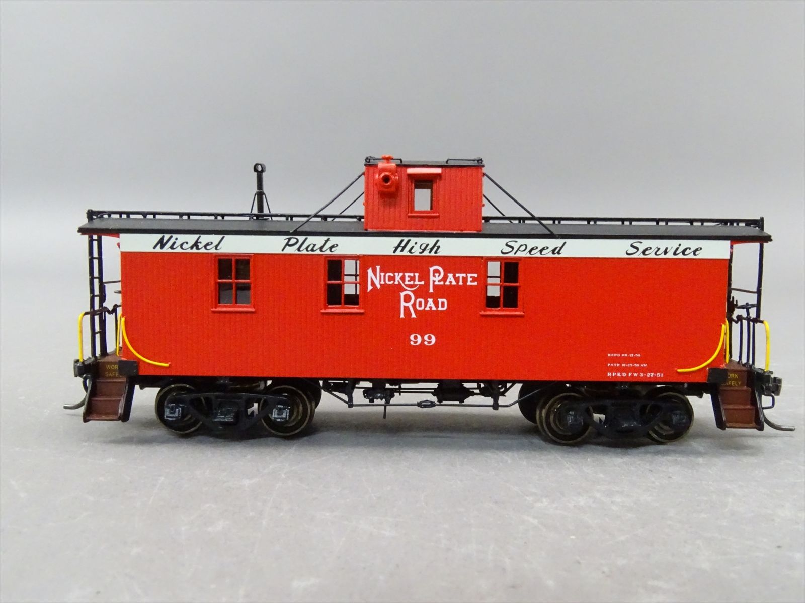 HO Brass Model - DP 4501B NKP Nickel Plate Center Cupola 30' Wood ...