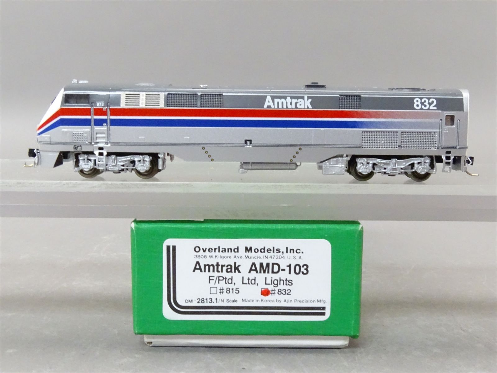 N Brass Model - OMI 2813.1 Amtrak AMD-103 #832 - F/P - 1999 Run - Ajin