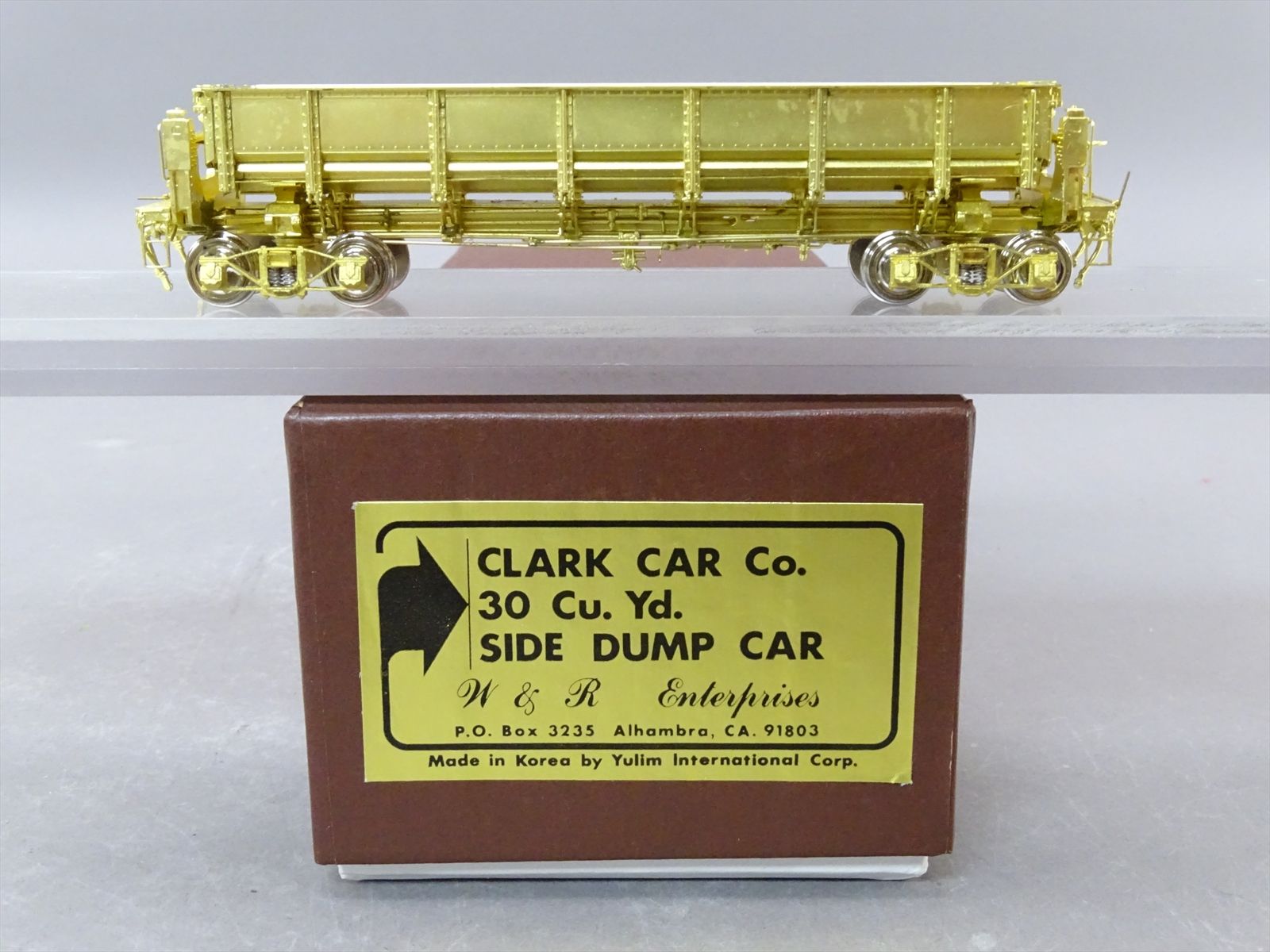 HO Brass Model - W&R Clark Car Company 30 Cubic Yard Side Dump Car ...