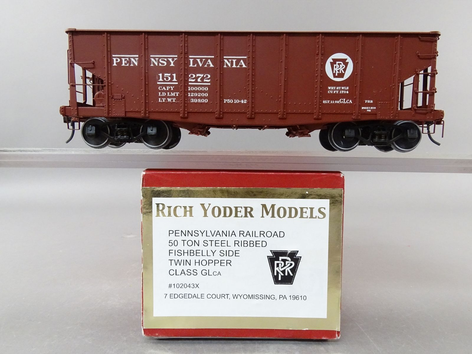 O Brass Model - RYM Rich Yoder #102043X PRR Pennsylvania GLCA 50 Ton ...