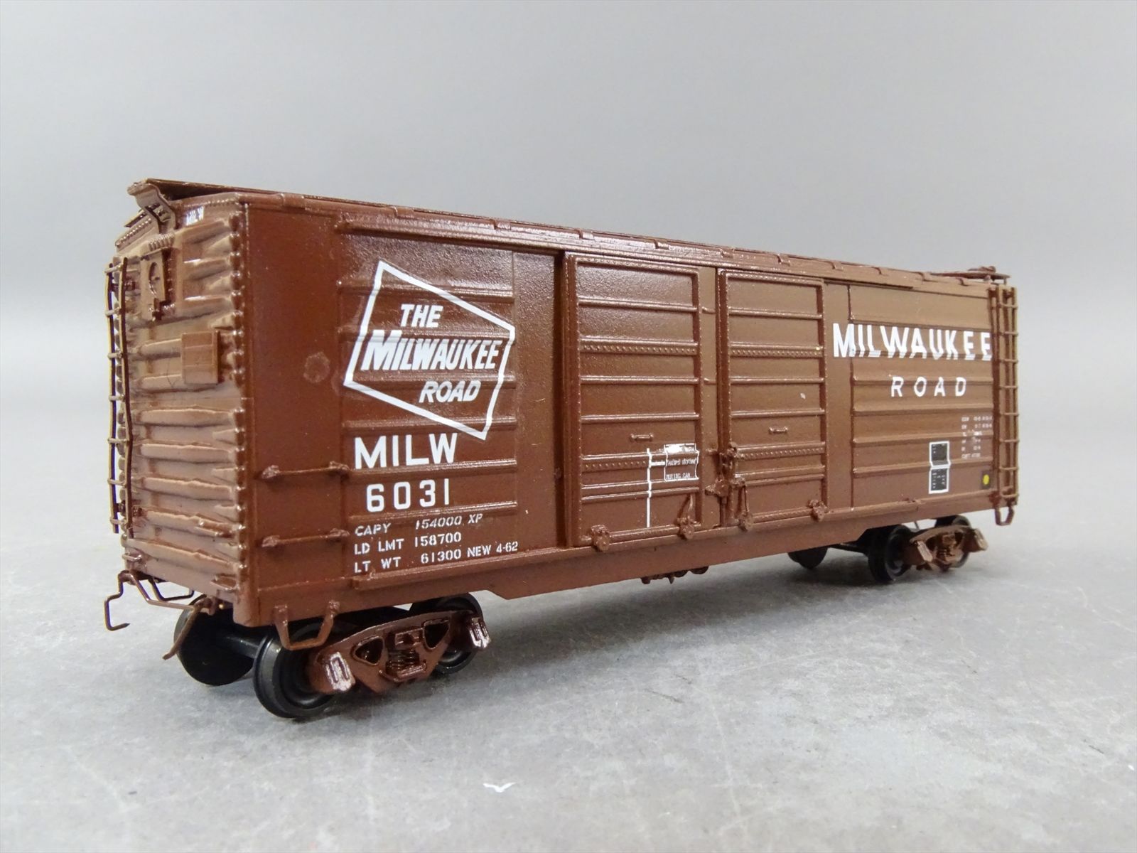 HO Brass Model - NJCB NJI 602B Milwaukee Ribbed Boxcar 40' Double Door ...