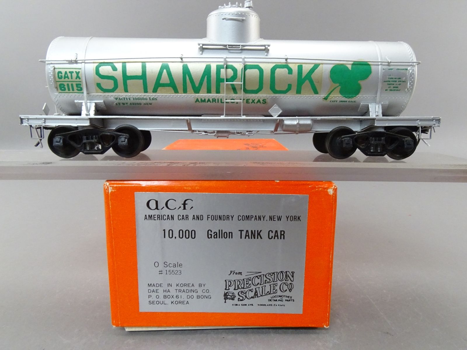 O Brass Model - PSC 15523 GATX ACF 10000 Gallon Tank Car #6115 - Poor ...