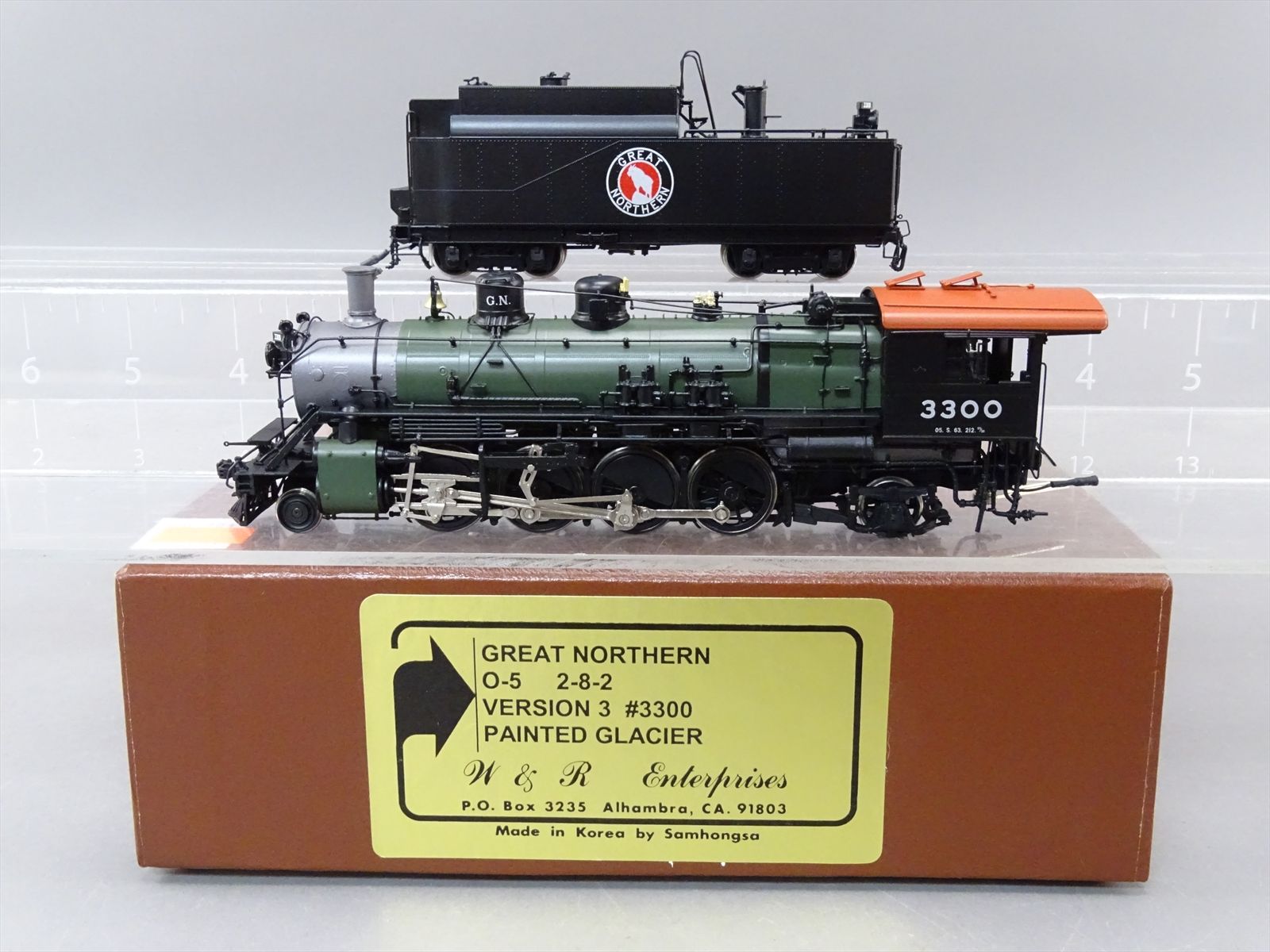 HO Brass Model - W&R GN 2-8-2 O-5 #3300 Version 3 Glacier Park - F/P - 2004 Run - Samhongsa