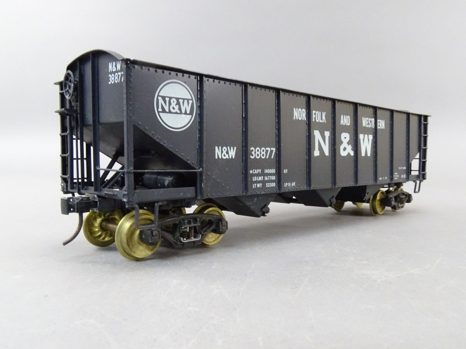 O Brass Model - Max Gray 702 N&W Norfolk & Western 70-Ton Triple Hopper ...