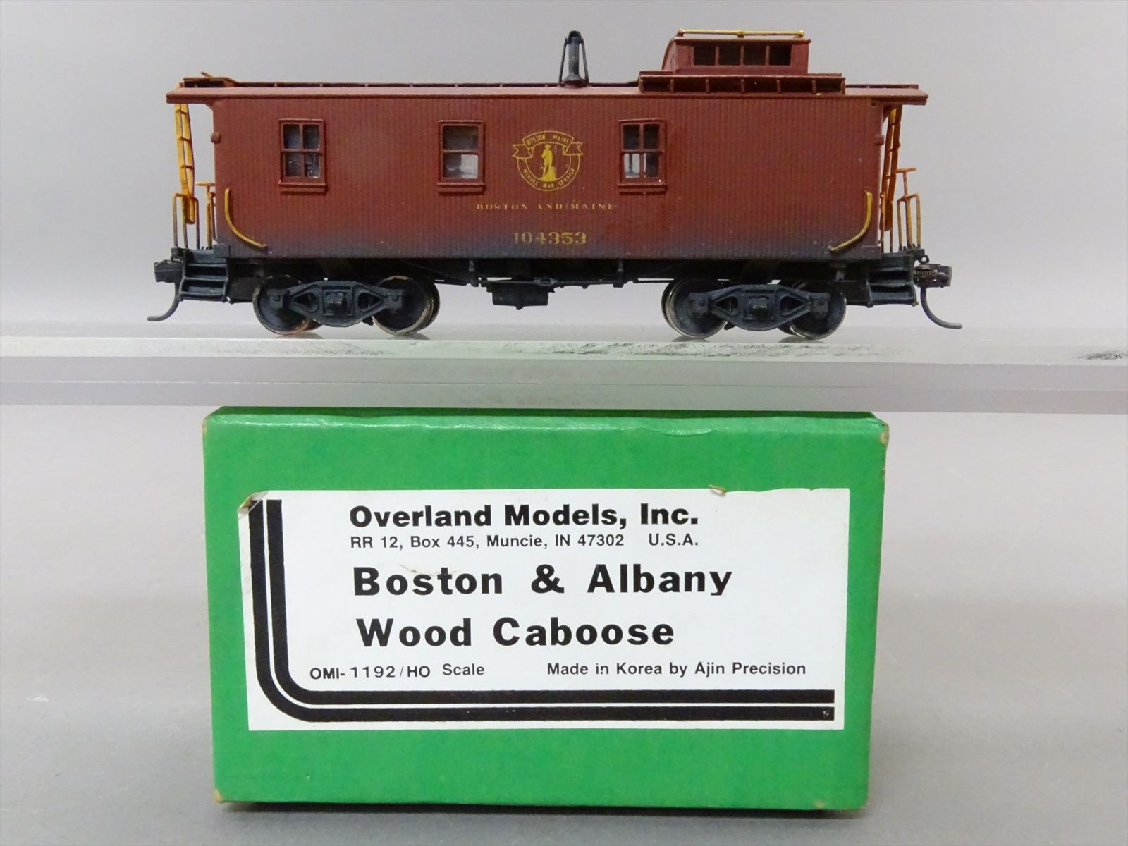 HO Brass Model - OMI 1192 B&A as B&M Boston & Maine Wood Caboose ...