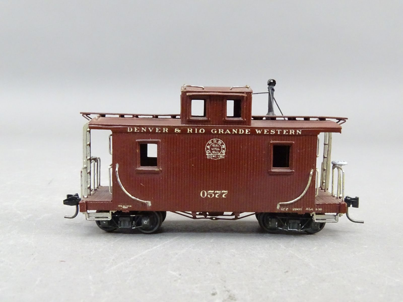 HOn3 Brass Model - NJCB RS-644-3 D&RGW Rio Grande Short Caboose #0577 - Custom - Kobra *Wrong Box*