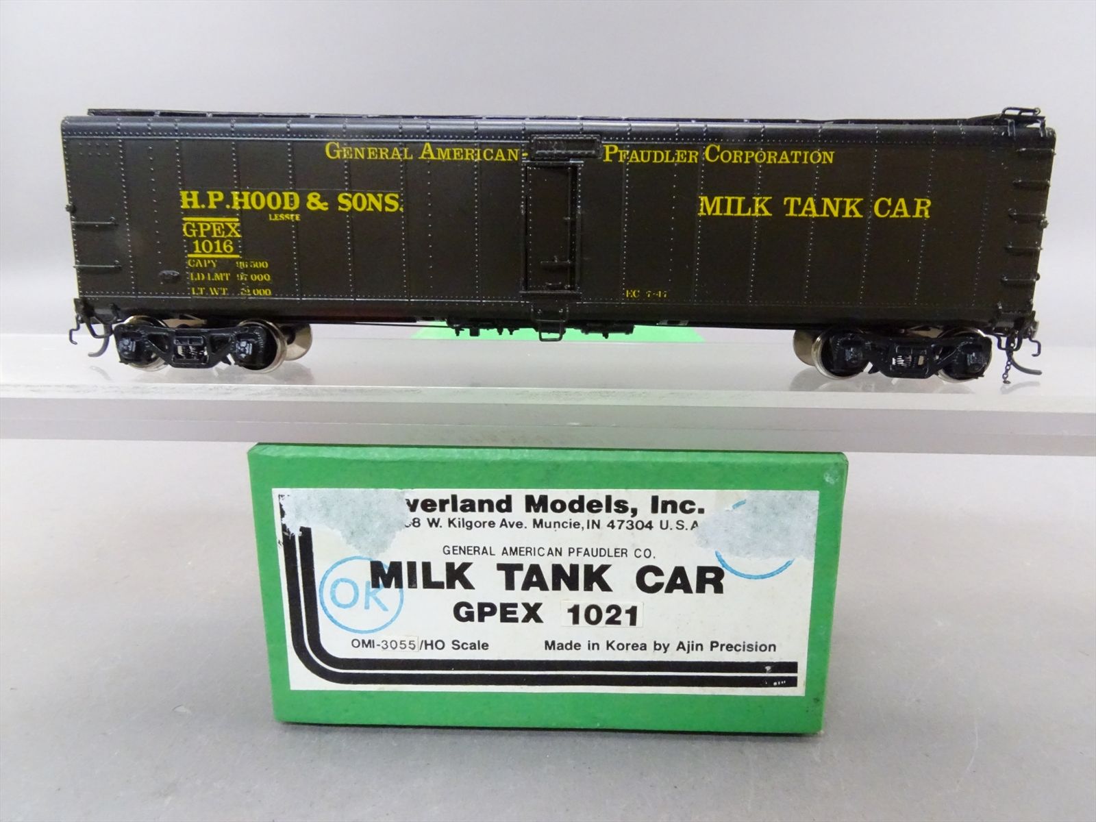 HO Brass Model - OMI 3055 GPEX H.P. Hood & Sons Pfaudler GPEX Milk Tank ...
