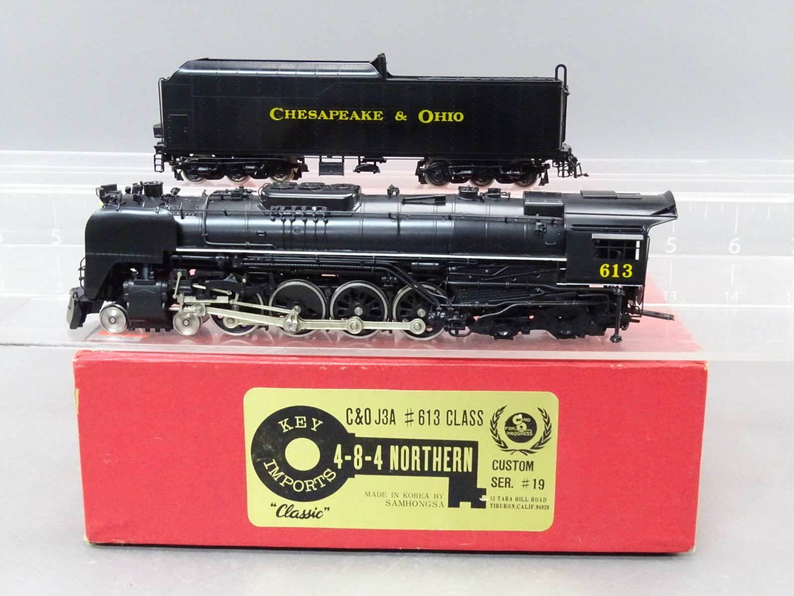 HO Brass Model - Key CS#19 C&O Chesapeake & Ohio J3A 4-8-4 #613 - F/P - 1984 Run - Samhongsa