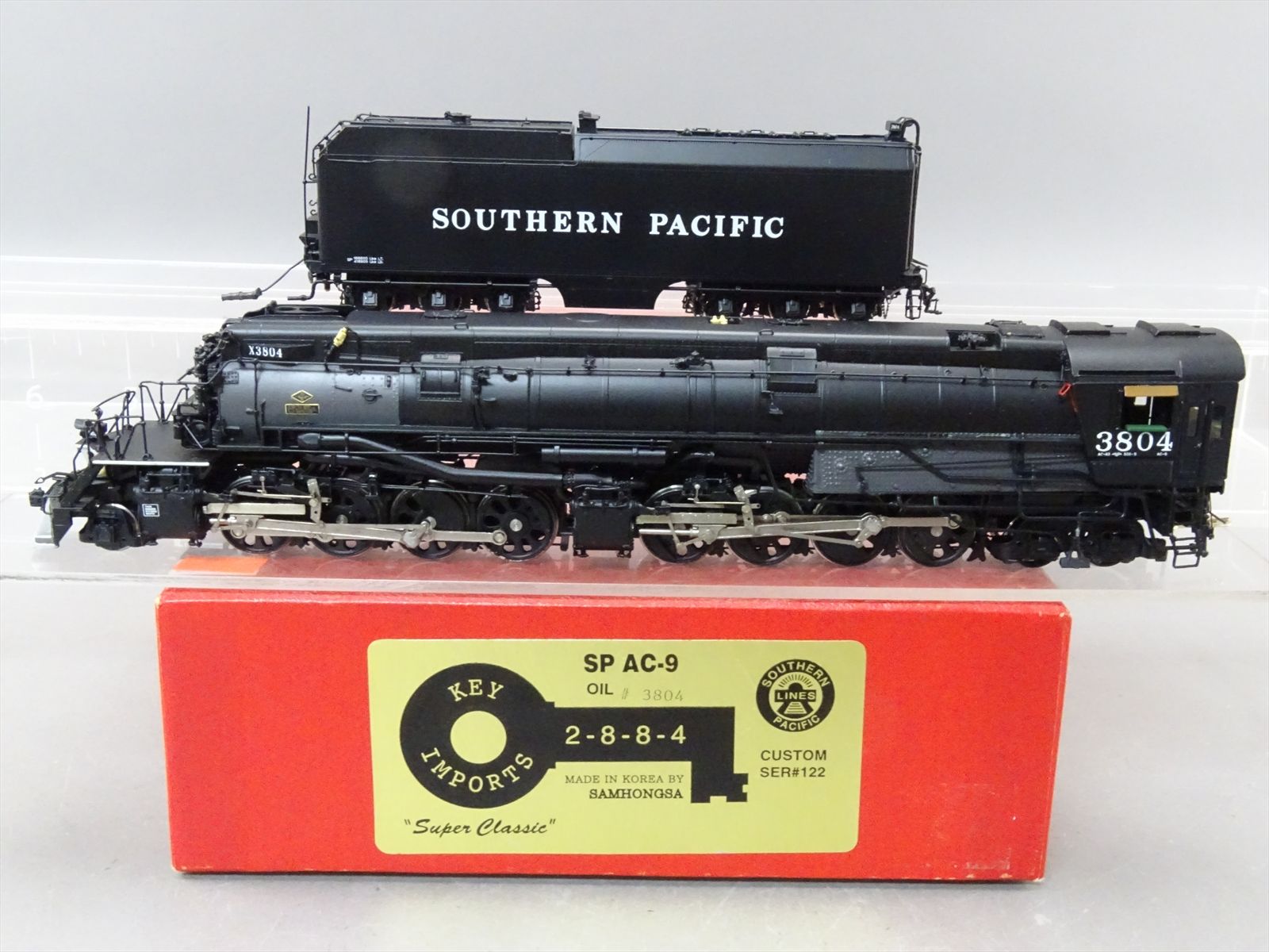 HO Brass Model - Key CS#122 SP Southern Pacific Oil AC-9 2-8-8-4 #3804 - F/P - 1998 Run - Samhongsa