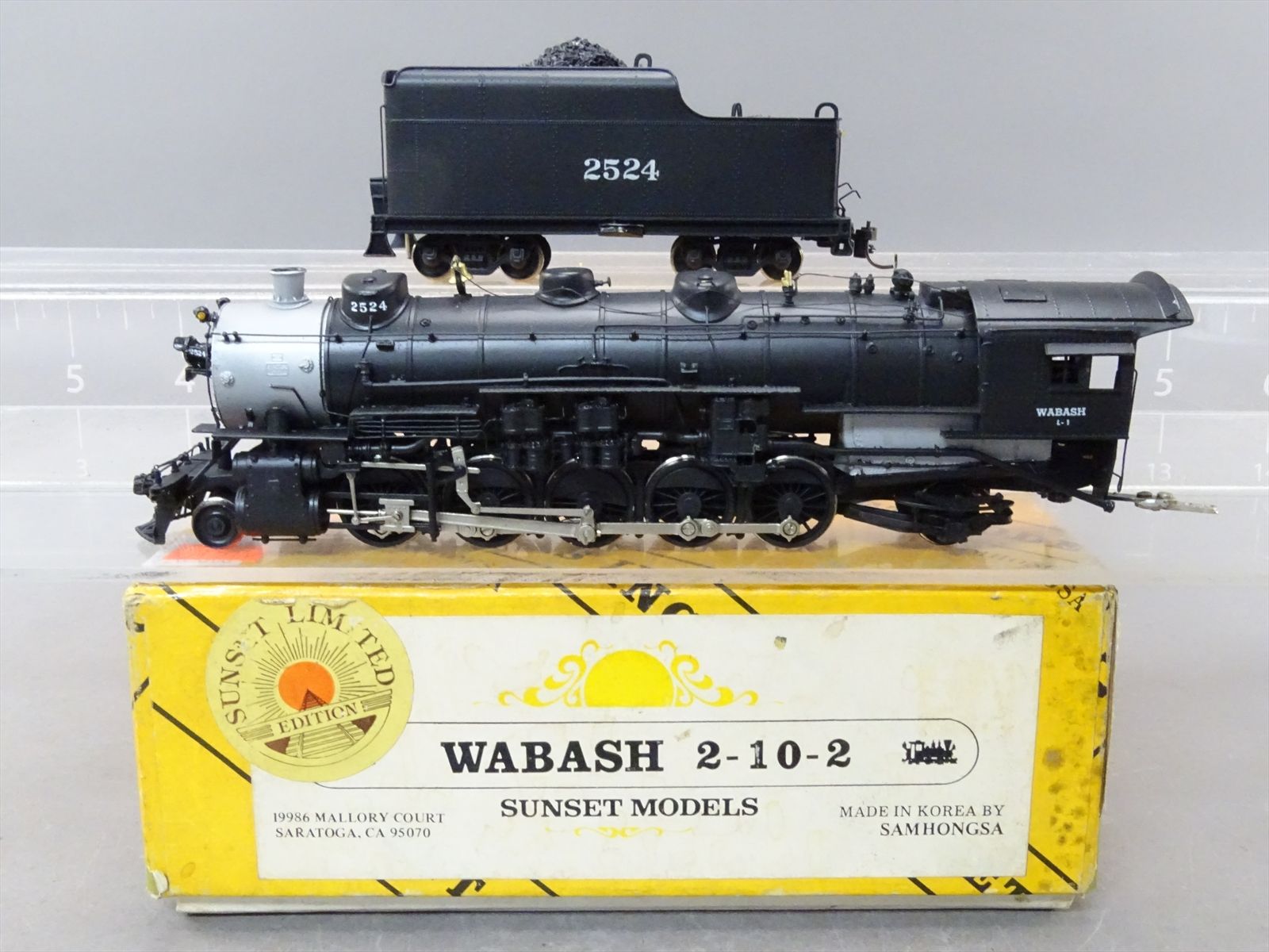 HO Brass Model - Sunset WAB Wabash L-1 2-10-2 #2524 - Custom - 1977 Run - Samhongsa