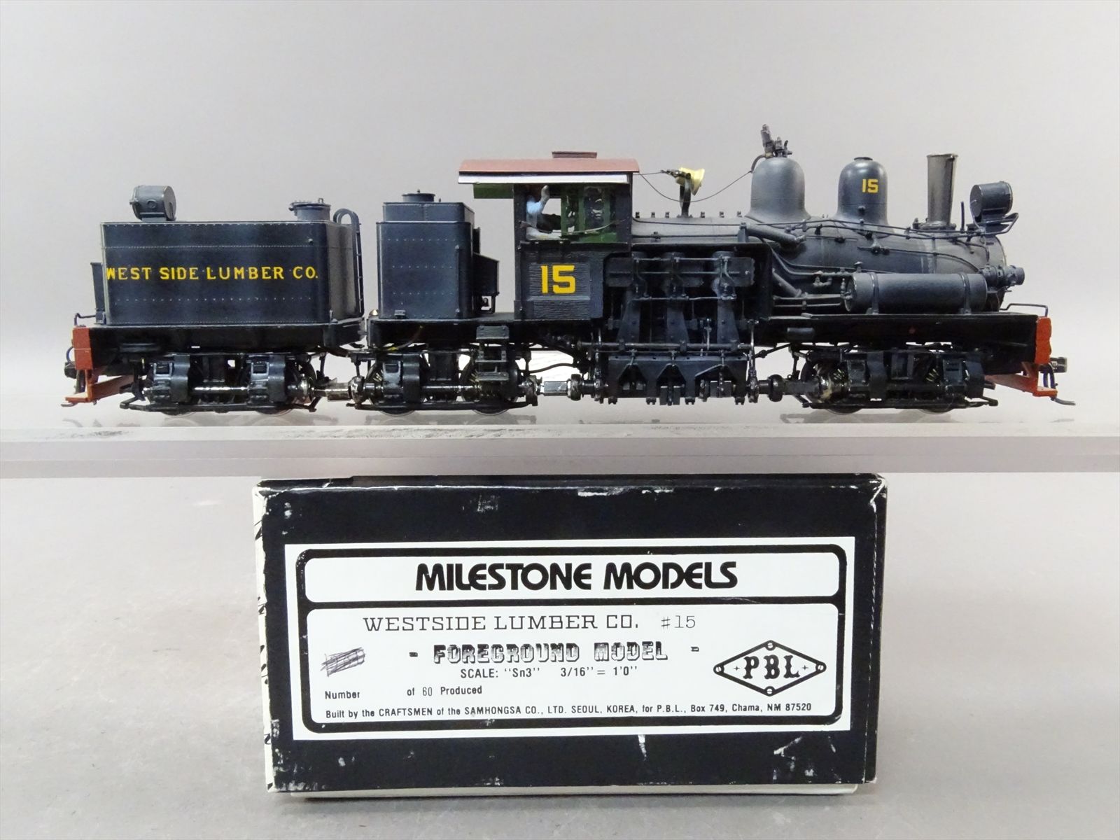 Sn3 Brass Model - PBL Milestone WSLCo West Side Lumber 3-Truck Shay ...