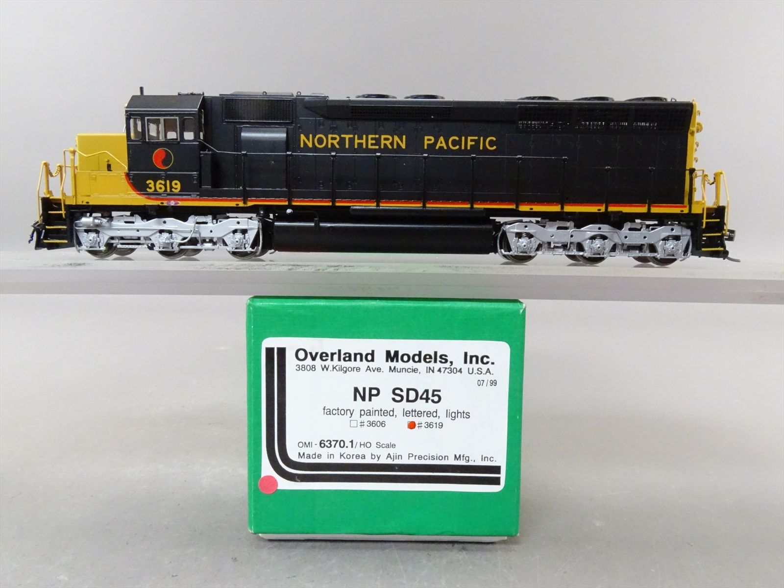 HO Brass Model - OMI 6370.1 NP Northern Pacific EMD SD45 #3619 - F/P - 1999 Run - Ajin