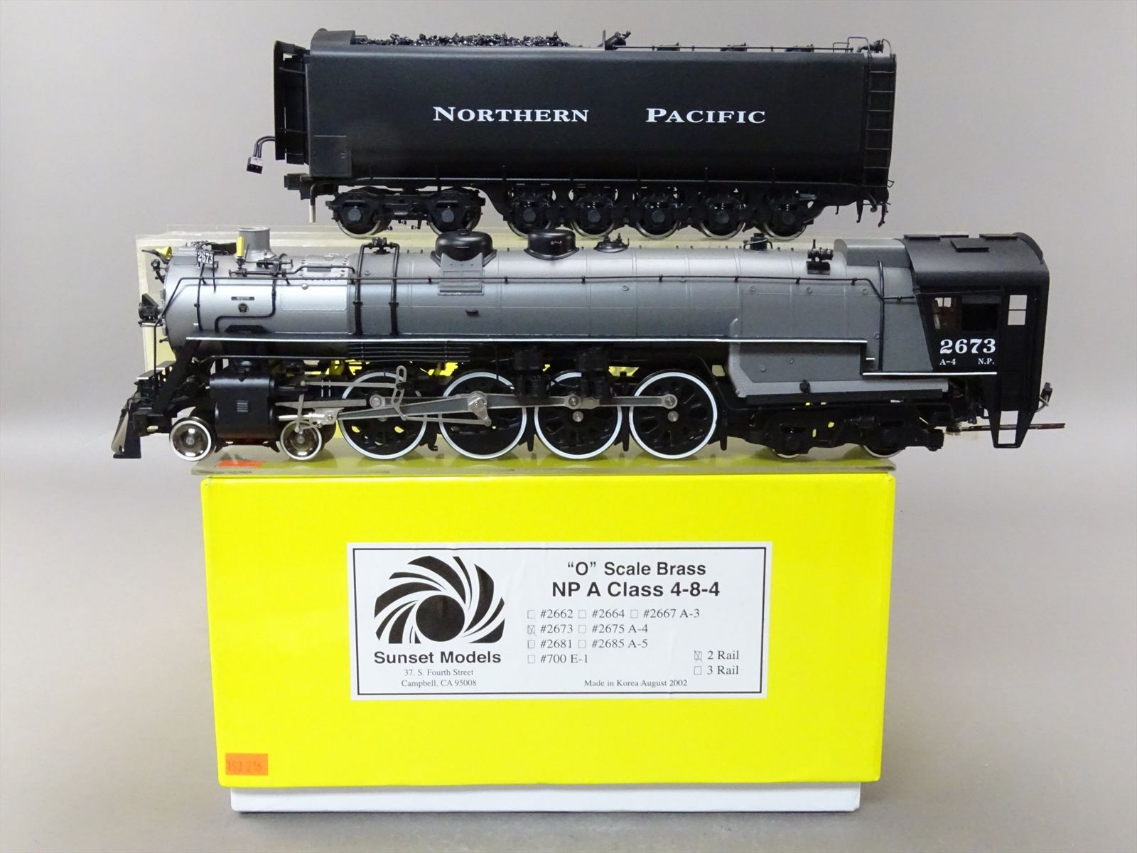 O Brass Model - Sunset NP Northern Pacific A Class 4-8-4 #2673 - F/P ...