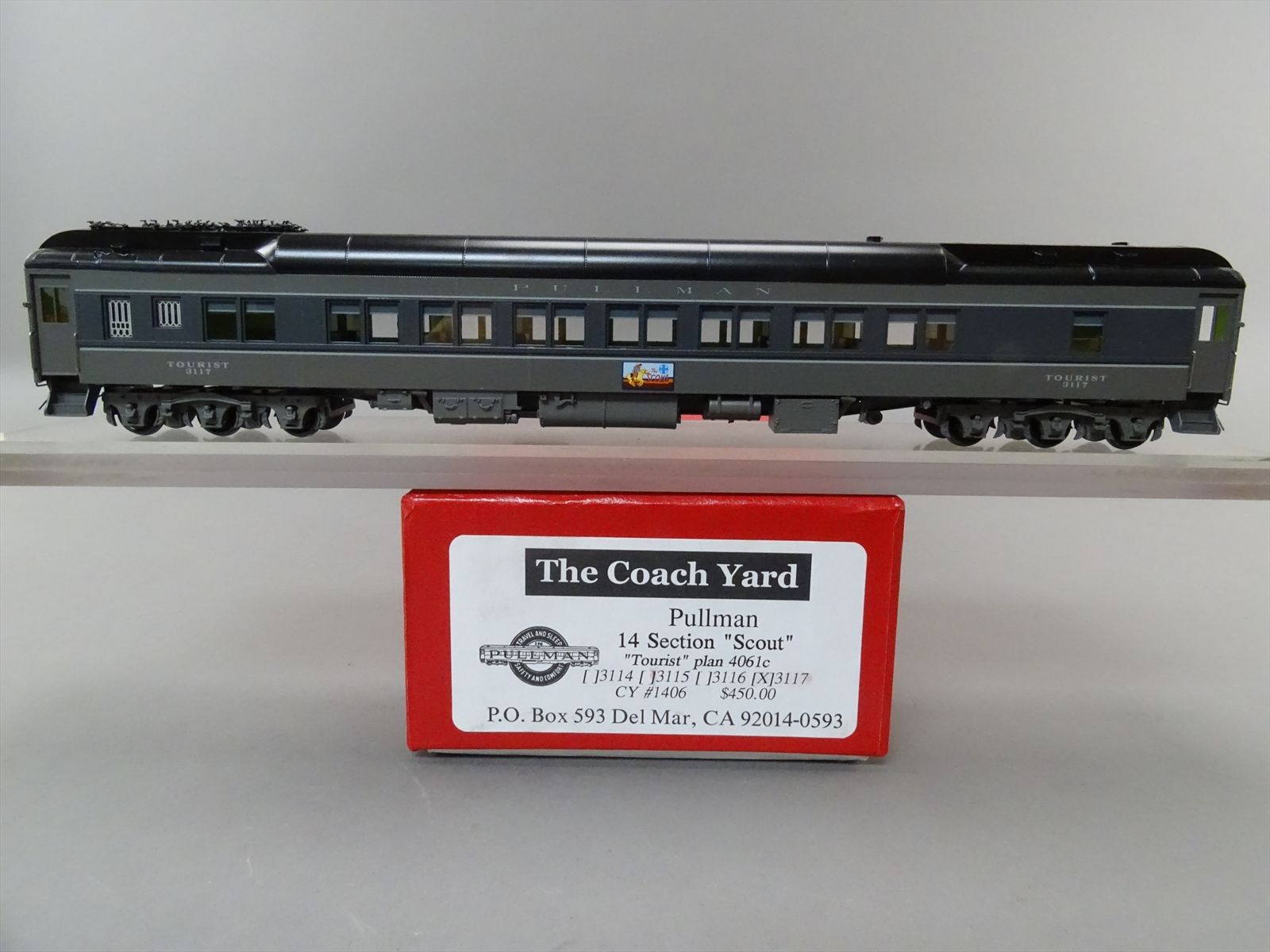 HO Brass Model - TCY 1406 AT&SF Santa Fe Tourist Scout #3117 - F/P ...