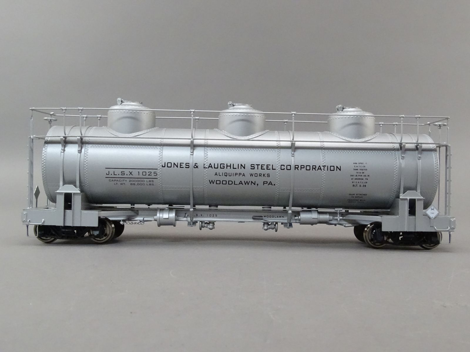 O Brass Model - SS Sunset J&L Jones & Laughlin 10,000 Gallon Tank Car ...