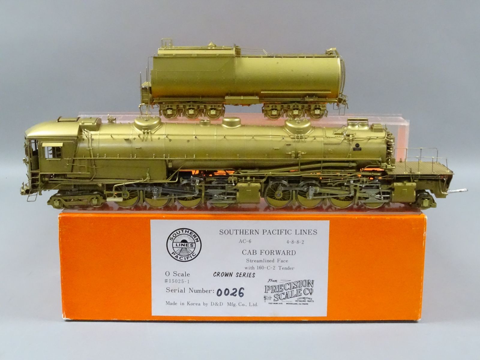 O Brass Model - PSC 15025 SP Southern Pacific AC-6 Cab Forward 4-8-8-2 ...
