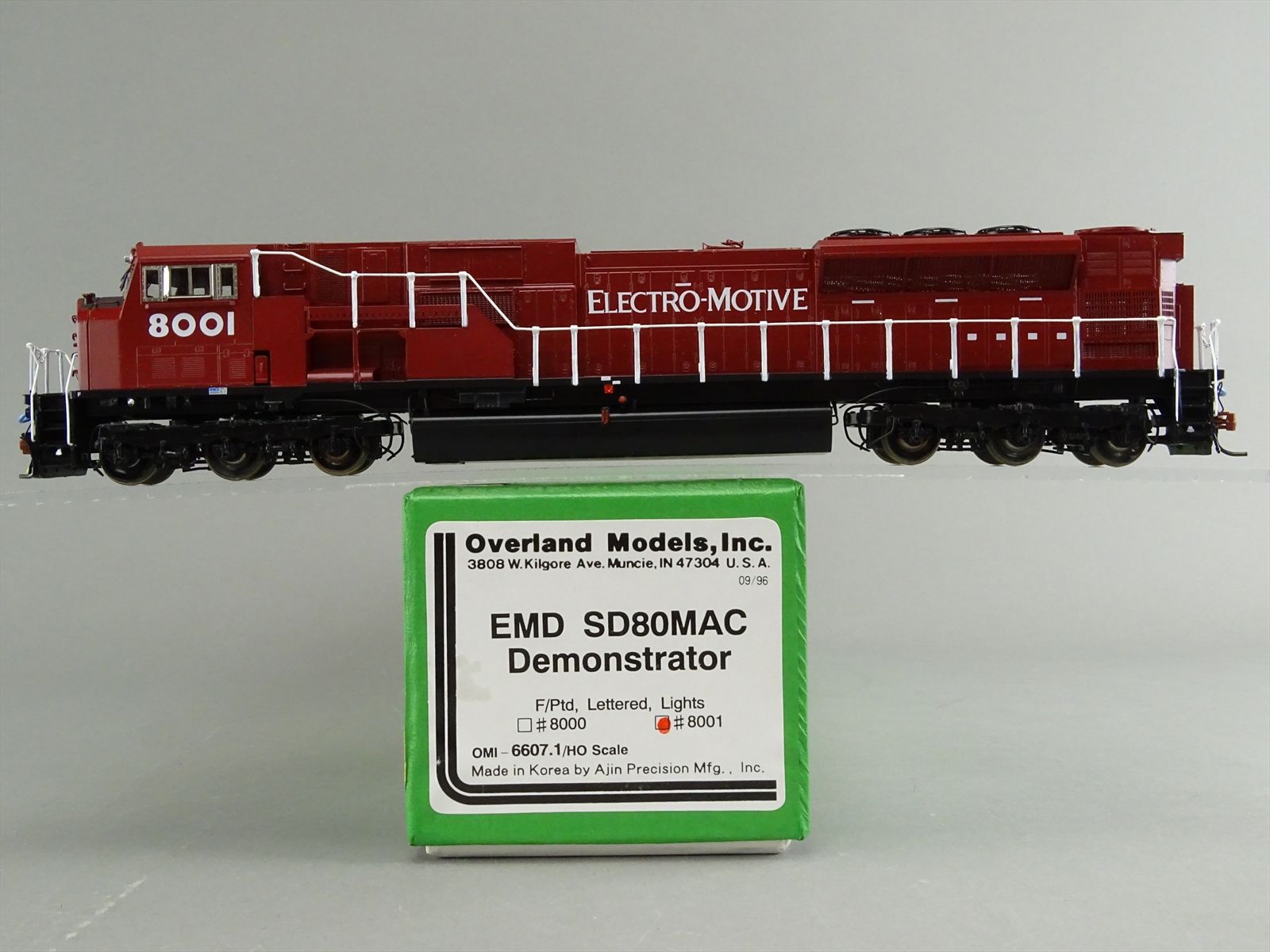 HO Brass Model – OMI 6607.1 EMD SD80MAC Demo Demonstrator #8001 – F/P – 1996 Run – Ajin