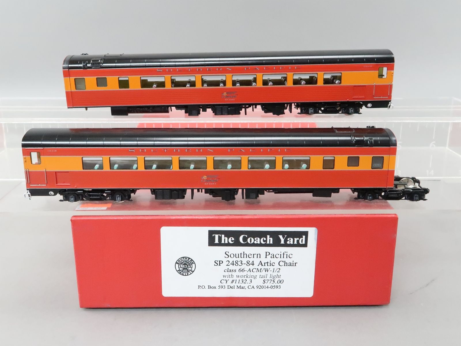 HO Brass Model - TCY 1132.3 SP Southern Pacific Articulated Chair Car #2483 - 2484 - F/P ...