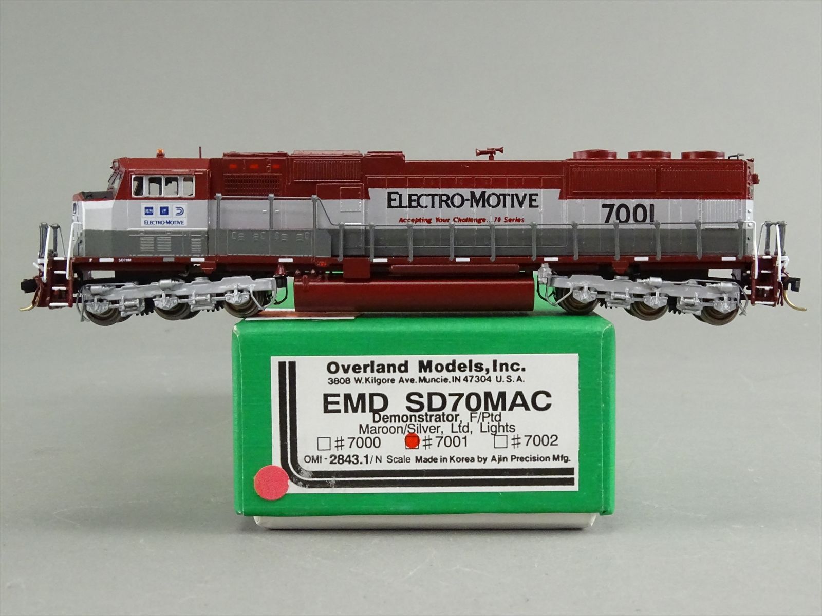 N Brass Model - OMI 2843.1 EMD Demo Demonstrator SD70MAC #7001 - F/P - 1998 Run - Ajin