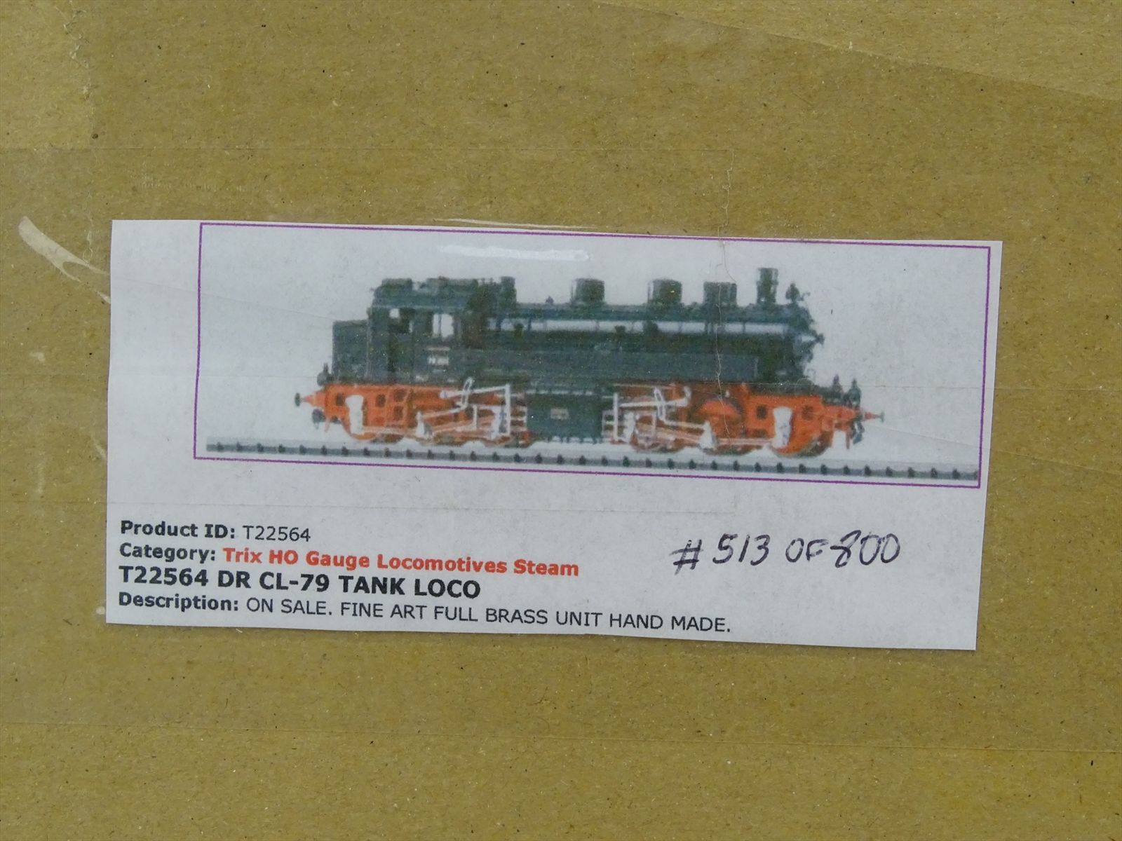 HO Brass Model - TFA Trix 22534 DRG BR BR79 001 Steam Locomotive - F/P