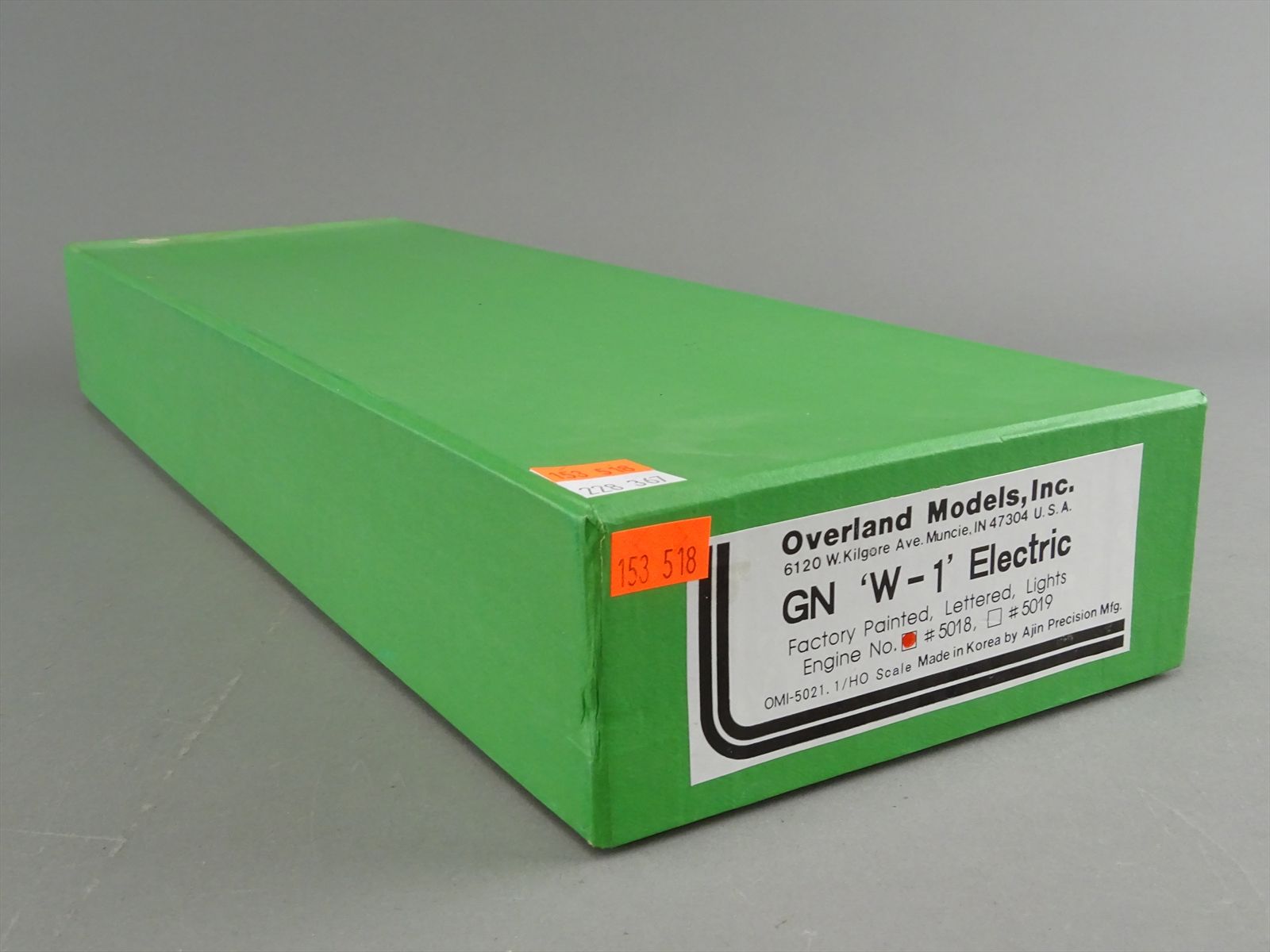 HO Brass Model - OMI 5021.1 GN Great Northern W-1 Electric #5018 - F/P ...