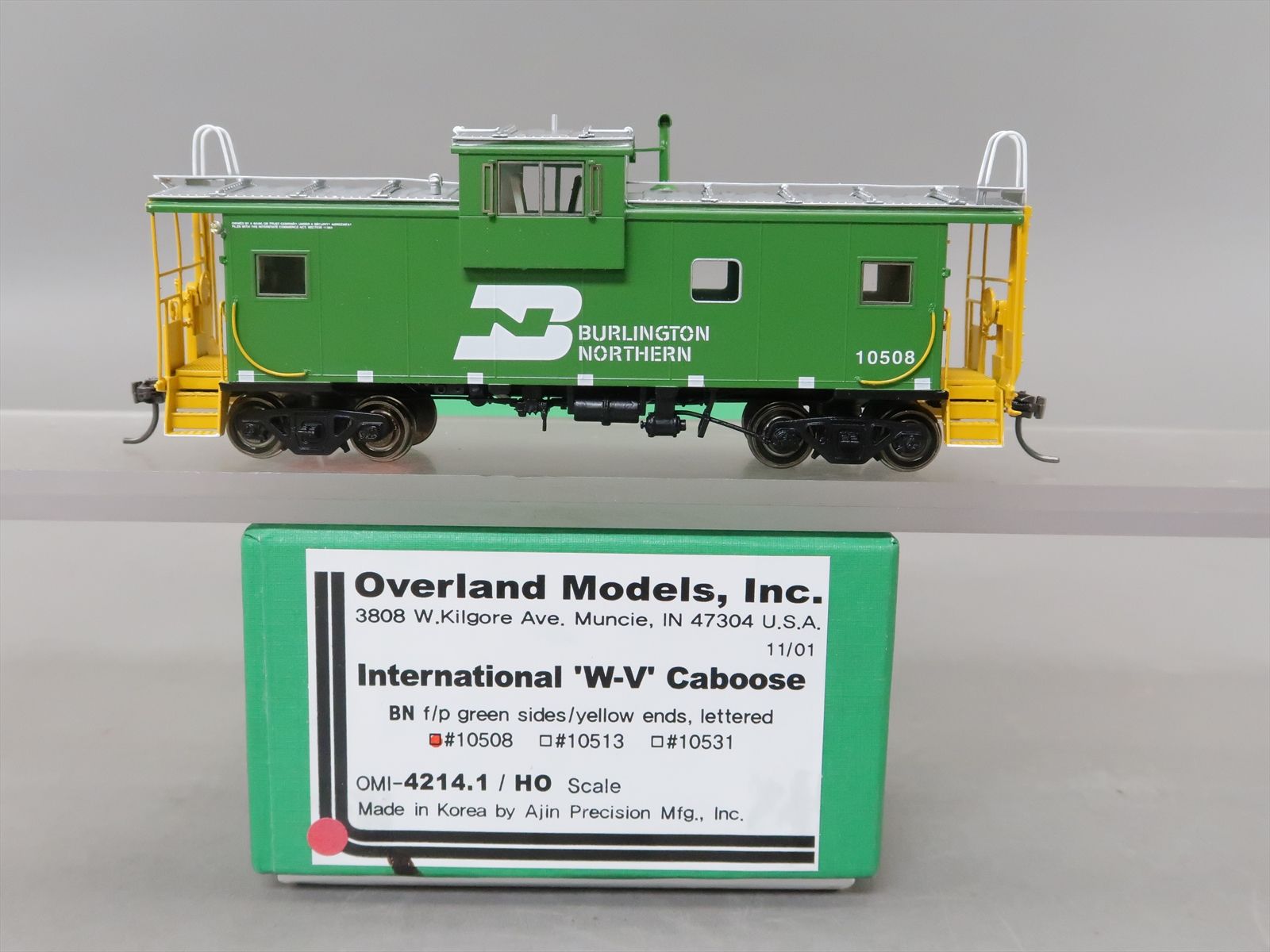 HO Brass Model - OMI 4214.1 BN Burlington Northern International W-V Wide Vision Caboose #10508 ...