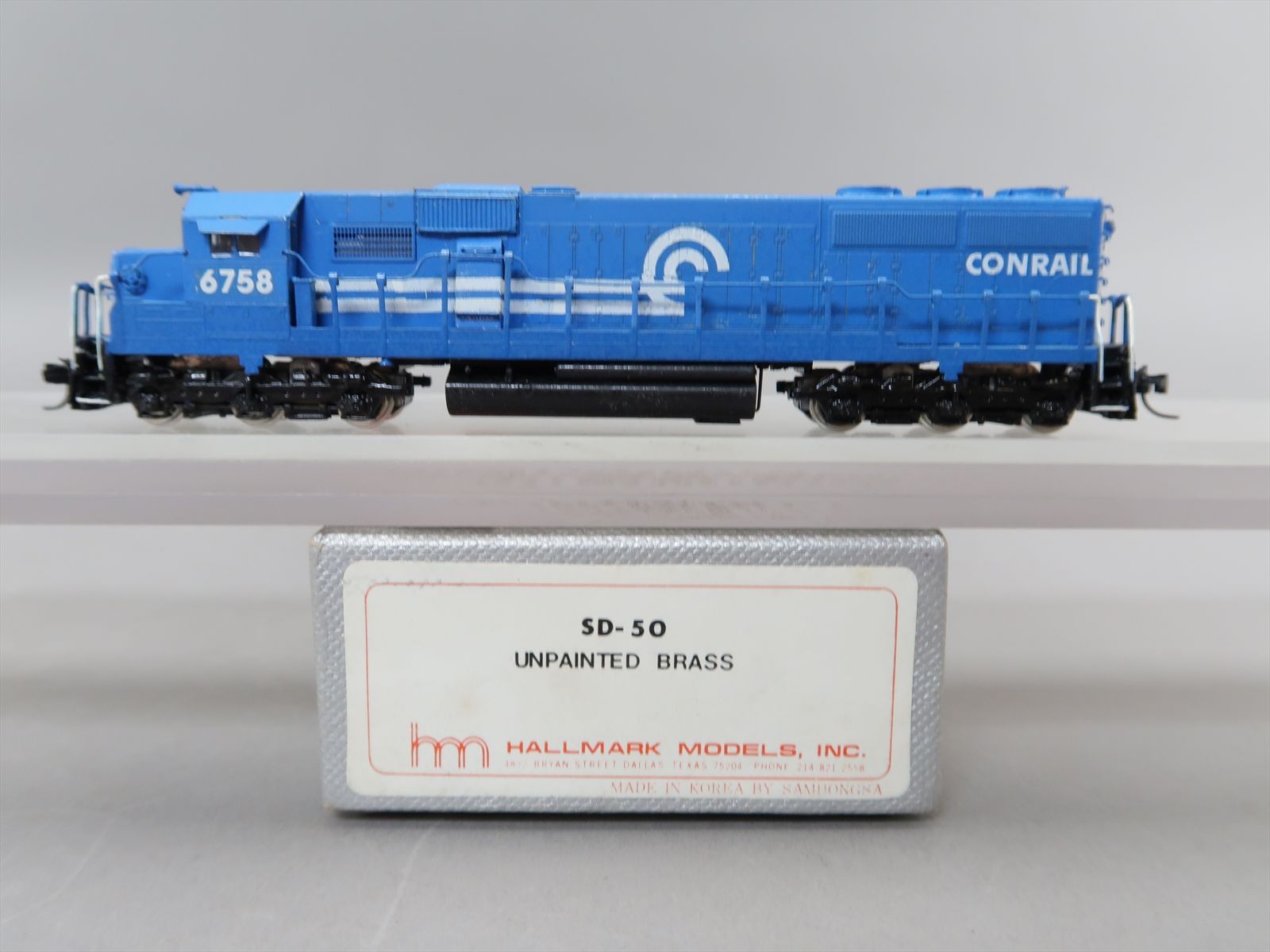 N Brass Model - Hallmark 507 CR Conrail SD50 #6758 - Custom - 1989 Run - Samhongsa