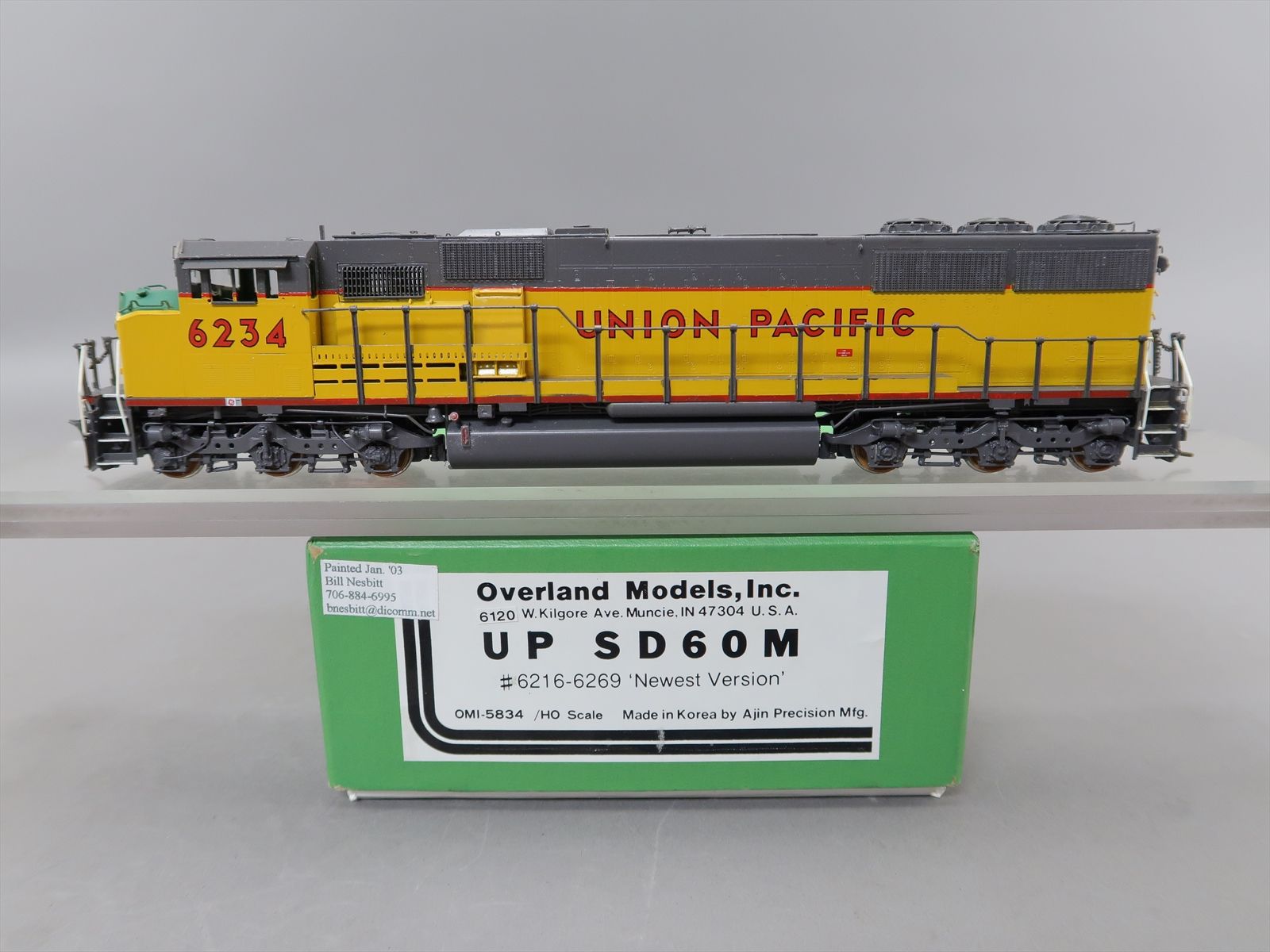 HO Brass Model - OMI 5834 UP Union Pacific SD60M 'Newest Version' #6234 ...