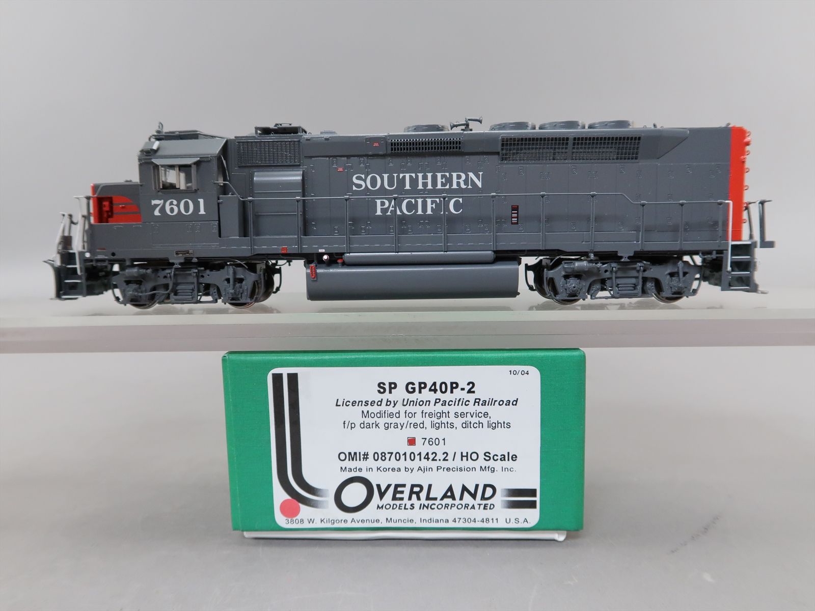 HO Brass Model - OMI 087010142.2 SP Southern Pacific GP40P-2 #7601 - F/P - 2004 Run - Ajin