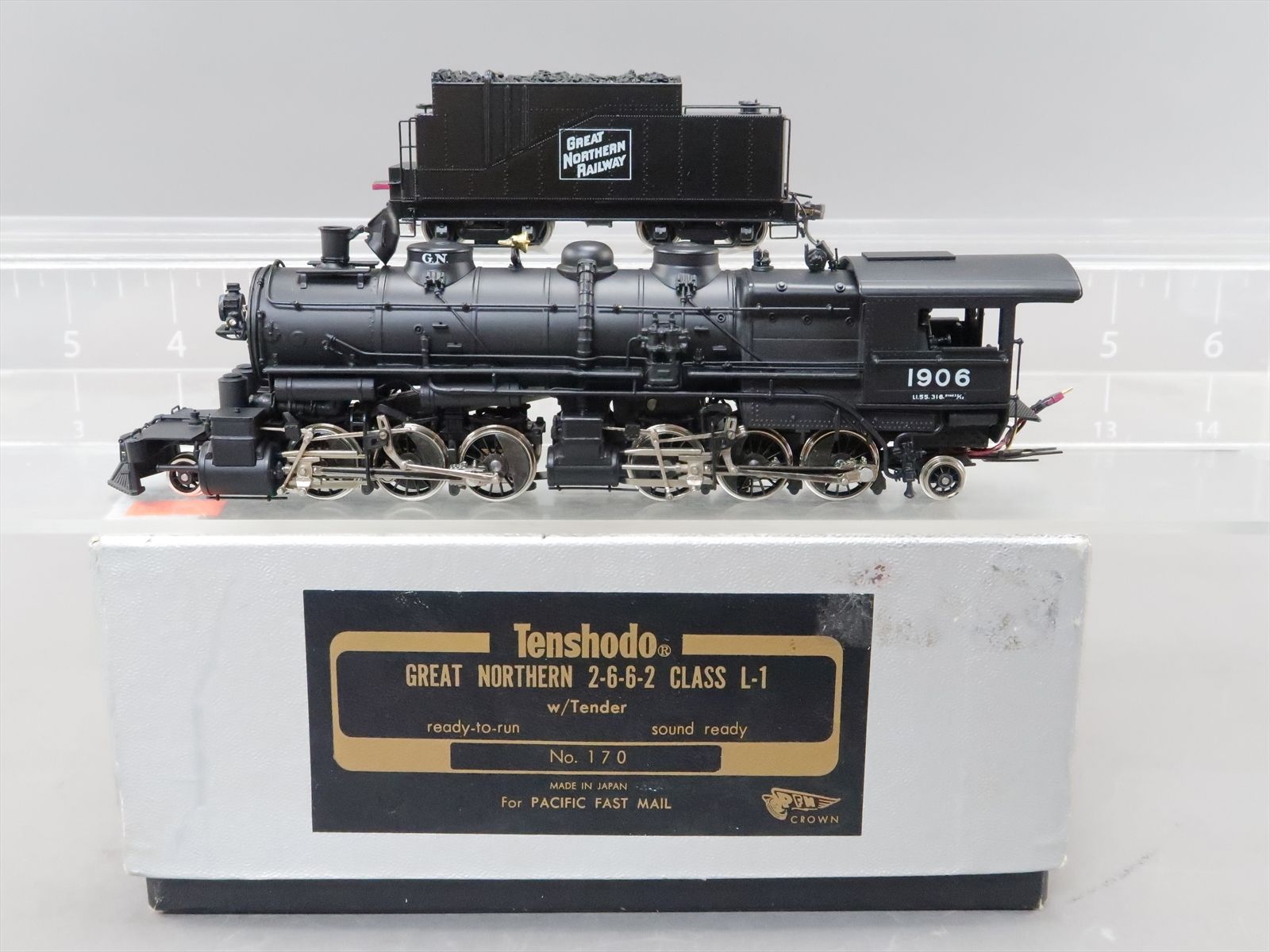 HO Brass Model - PFM GN Great Northern L-1 2-6-6-2 Black #1906 - F/P ...