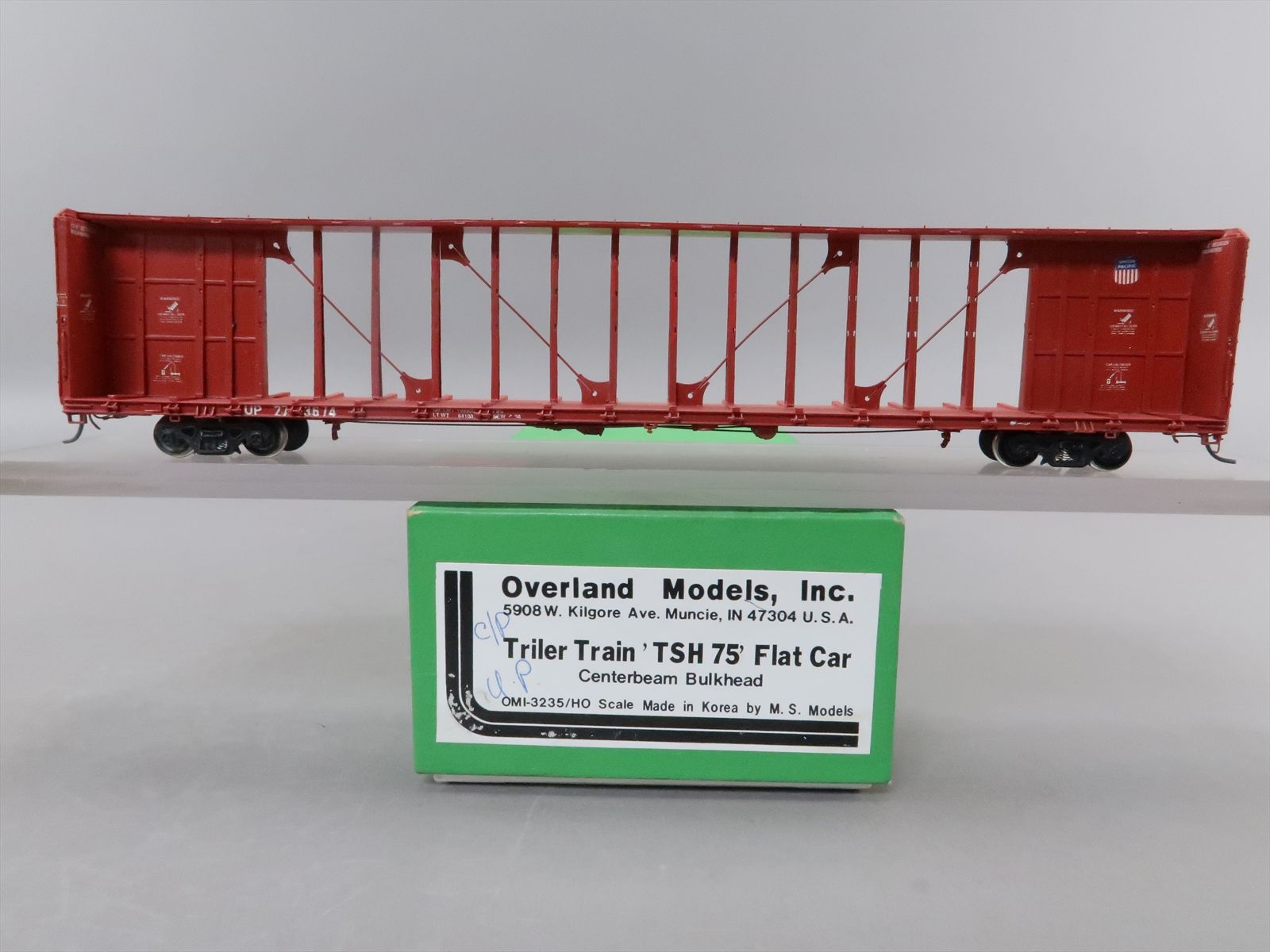 HO Brass Model - OMI 3235 UP Union Pacific Trailer Train 75' Centerbeam ...