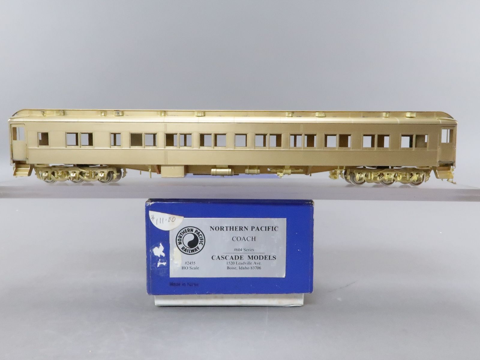 HO Brass Model - Cascade 2455 NP Northern Pacific Coach #604 Series ...