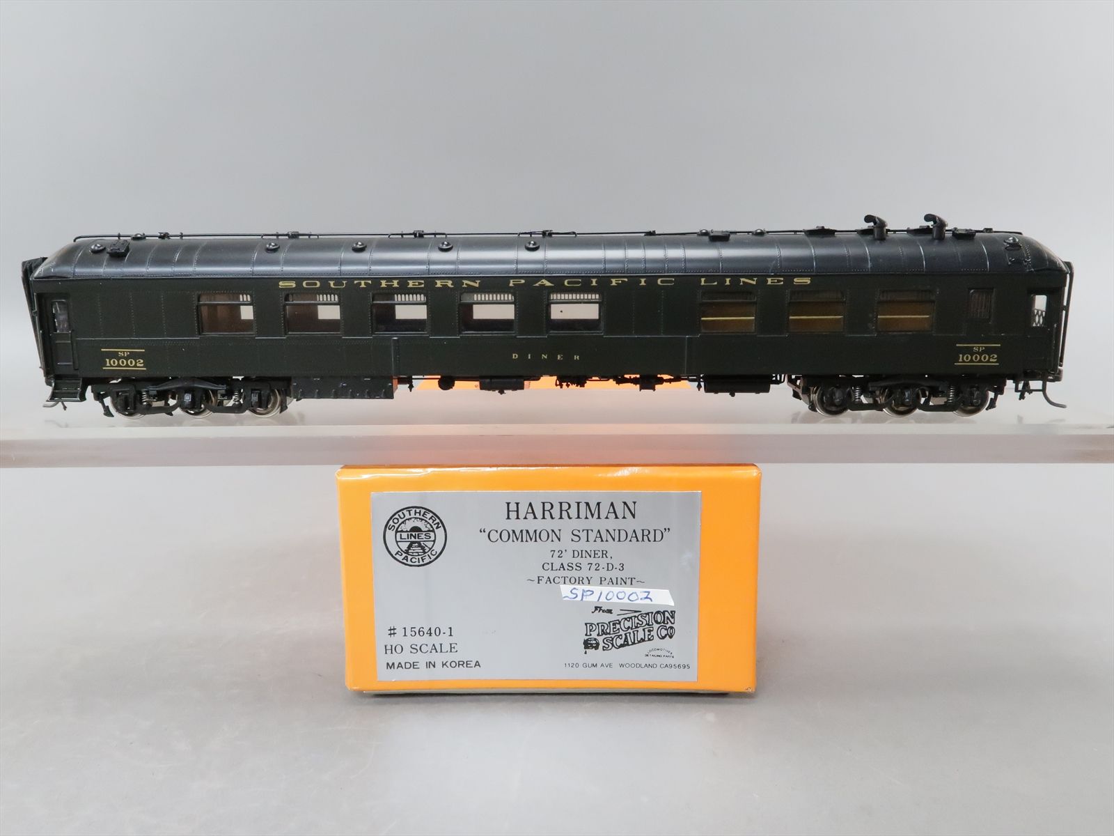 HO Brass Model - PSC 15640-1 SP Southern Pacific Lines 72' 72-D-3 Steel ...