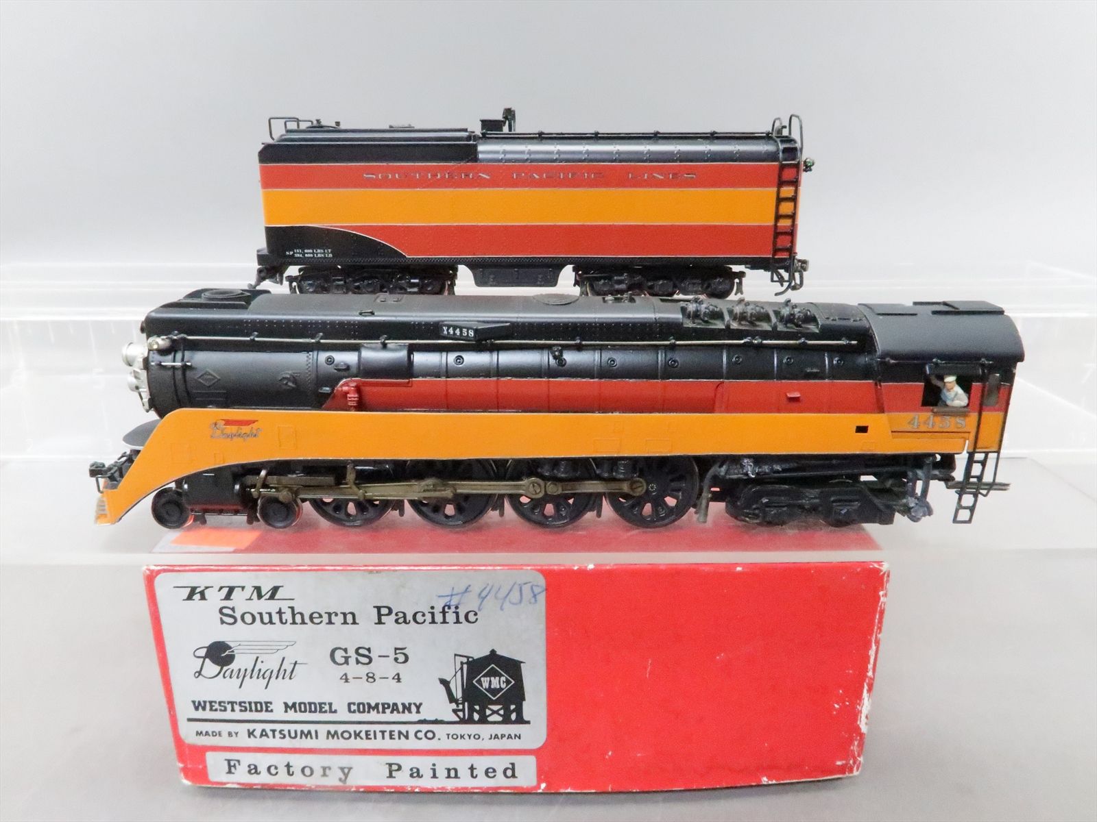 HO Brass Model - WMC SP Southern Pacific GS-5 4-8-4 Daylight #4458 - F/P + Weathered - KTM