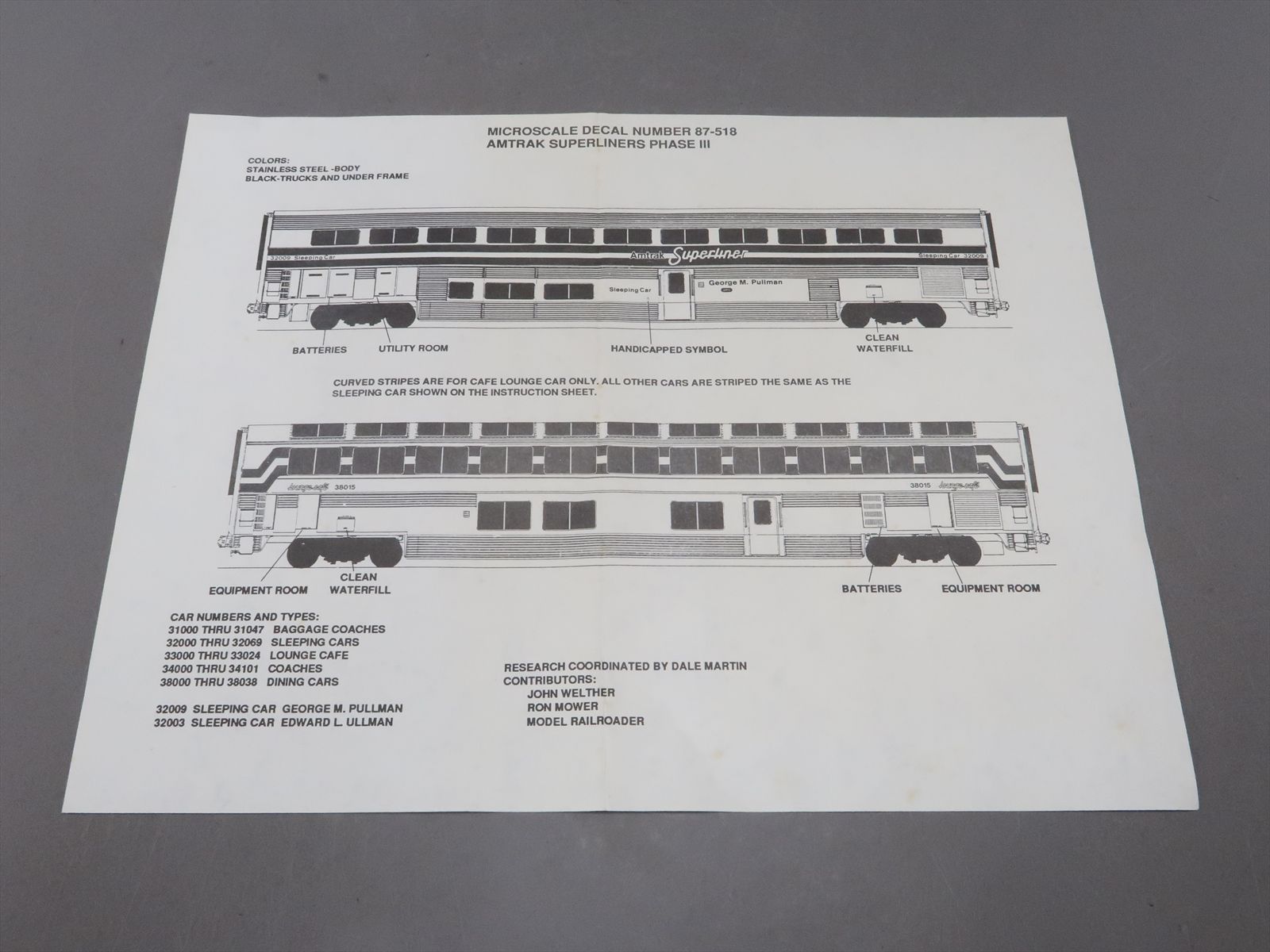 O Brass Model - OMI 0749 AMT Amtrak Superliner Diner Dining Car #38012 ...