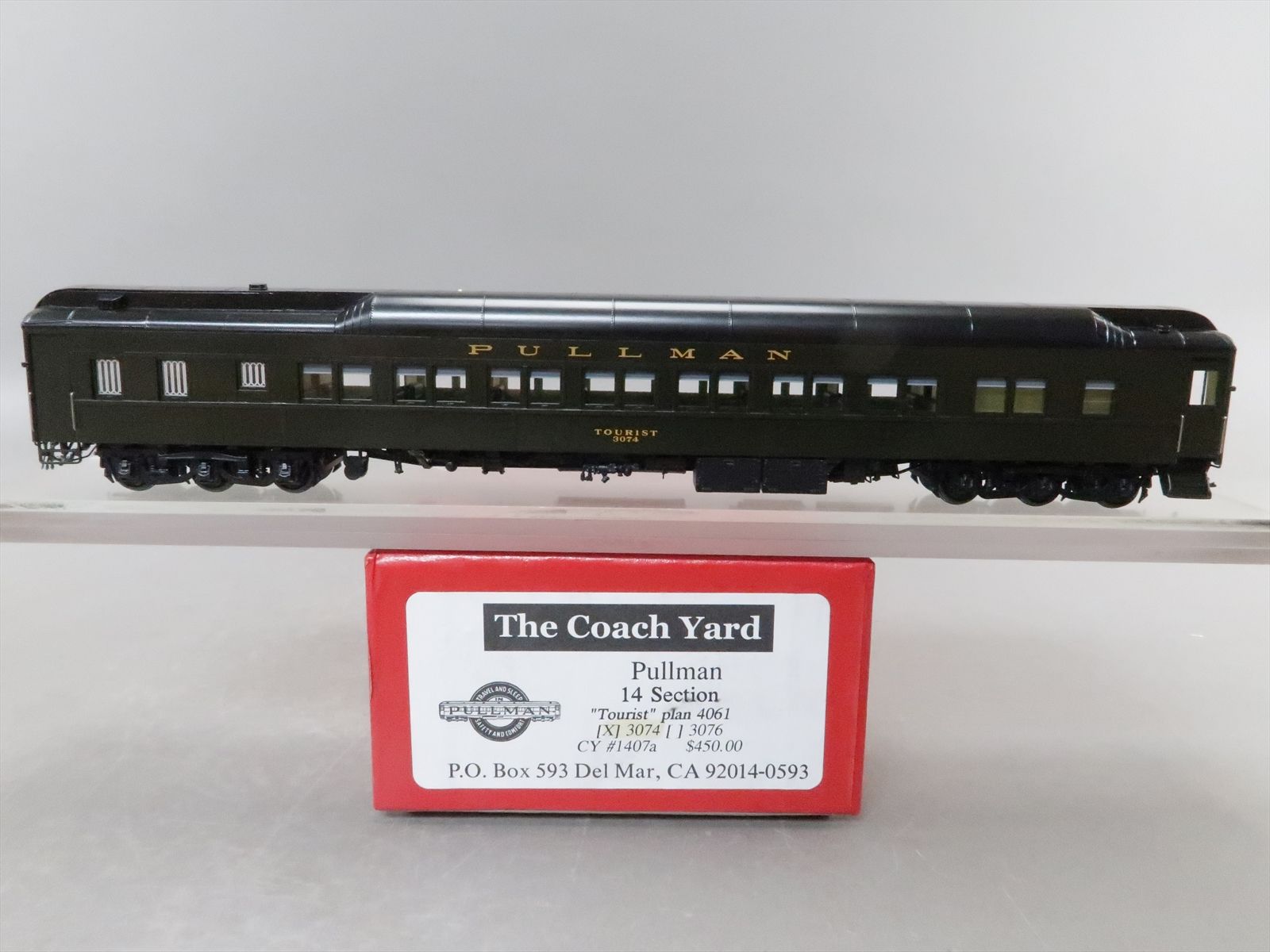 HO Brass Model - TCY 1407a 14 Section Pullman Tourist Sleeper #3074 - F/P + Interior - Samhongsa